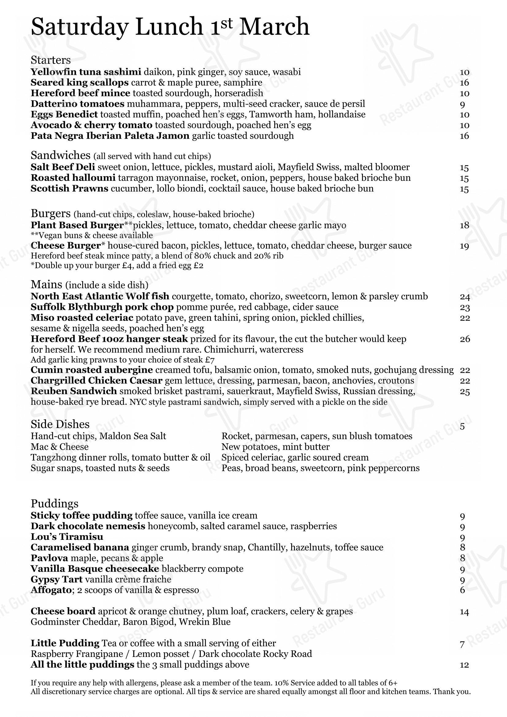 Menu at Tap and Kitchen pub & bar, Oundle