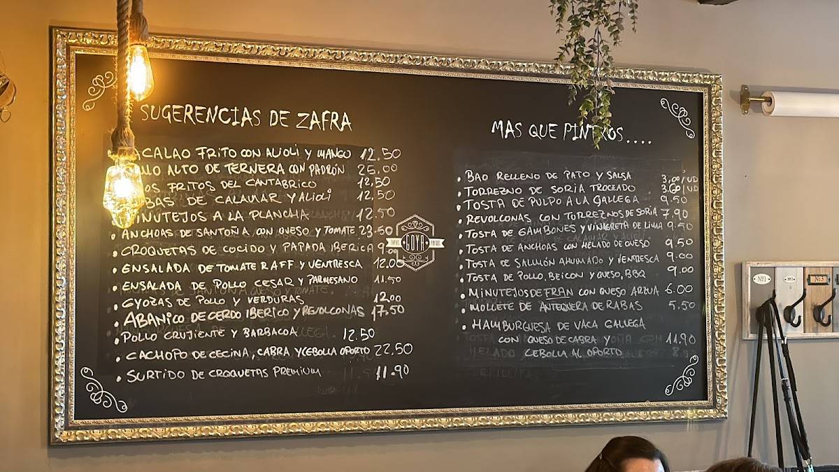 Carta del restaurante Tapas y pintxos Goya, Móstoles