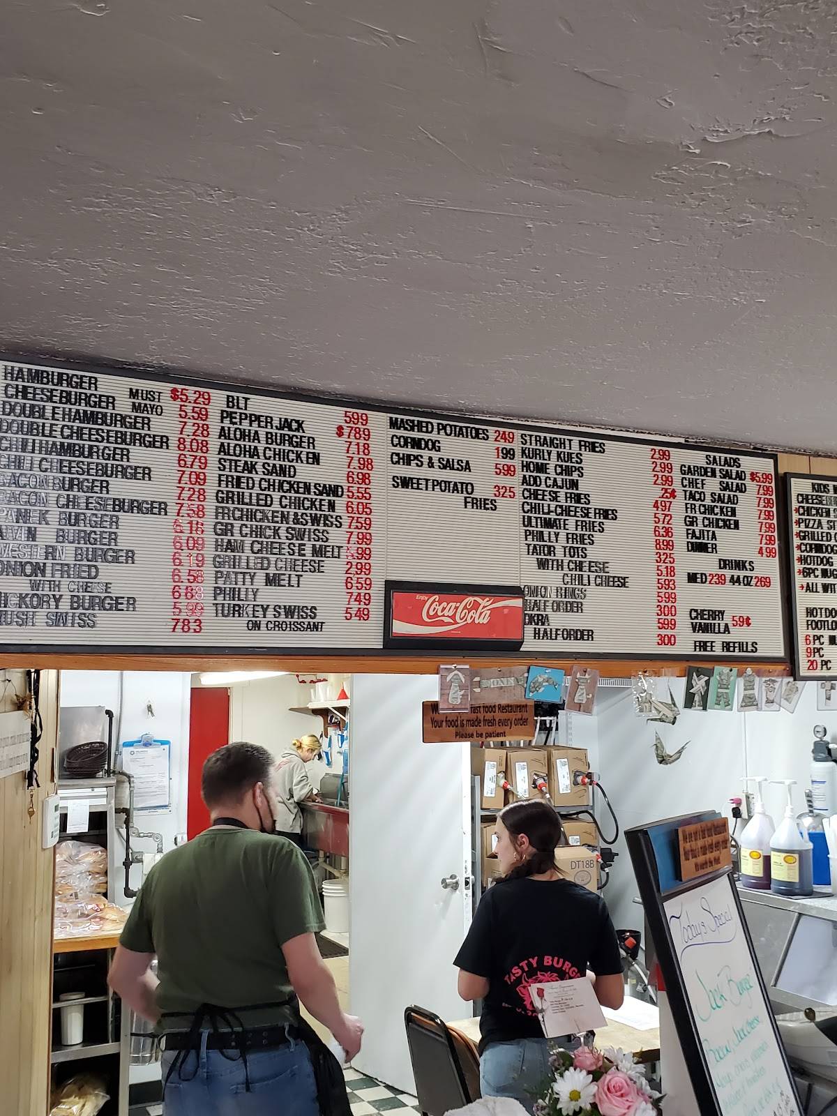 Menu at Tasty Burger restaurant, Choctaw, SE 29th St #6549