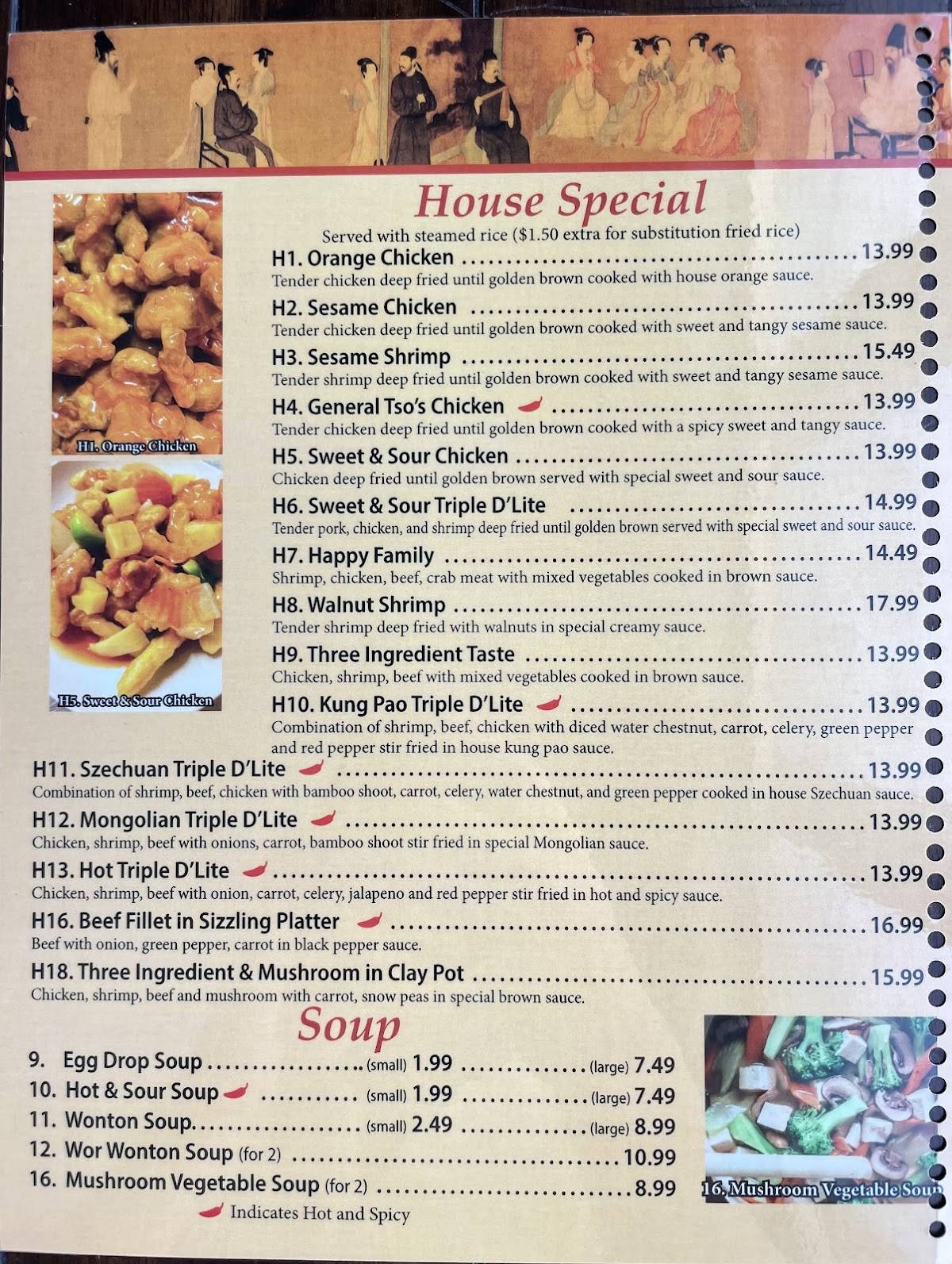 Menu at Tasty House restaurant, Waseca