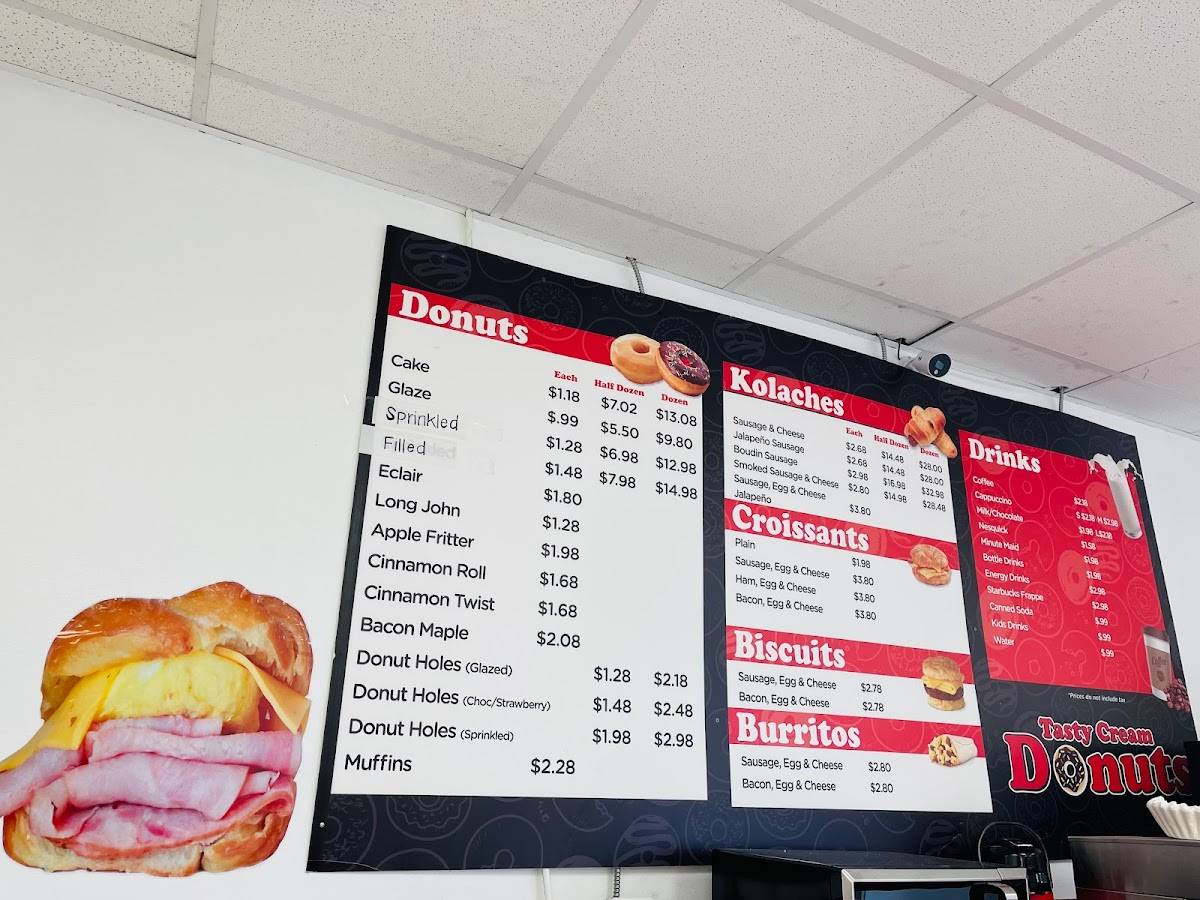 Menu at Tasty cream donut, Westwego