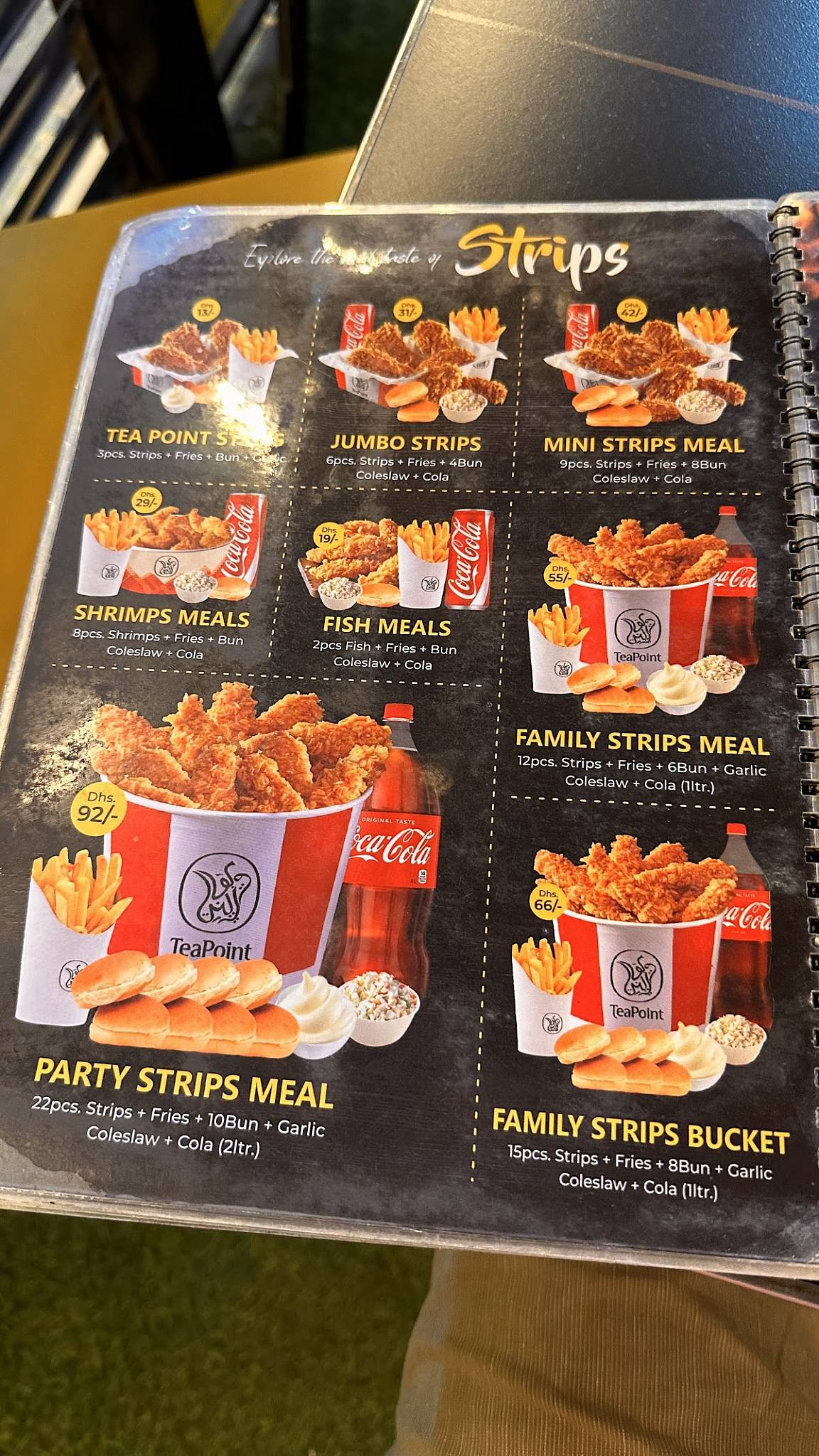 Carta de Tea POINT cafeteria restorent,THATHANTE CHAYAKADA, Ajman