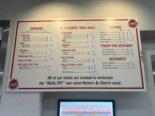 Menu at Ted Cooks 19th Hole BBQ, Minneapolis