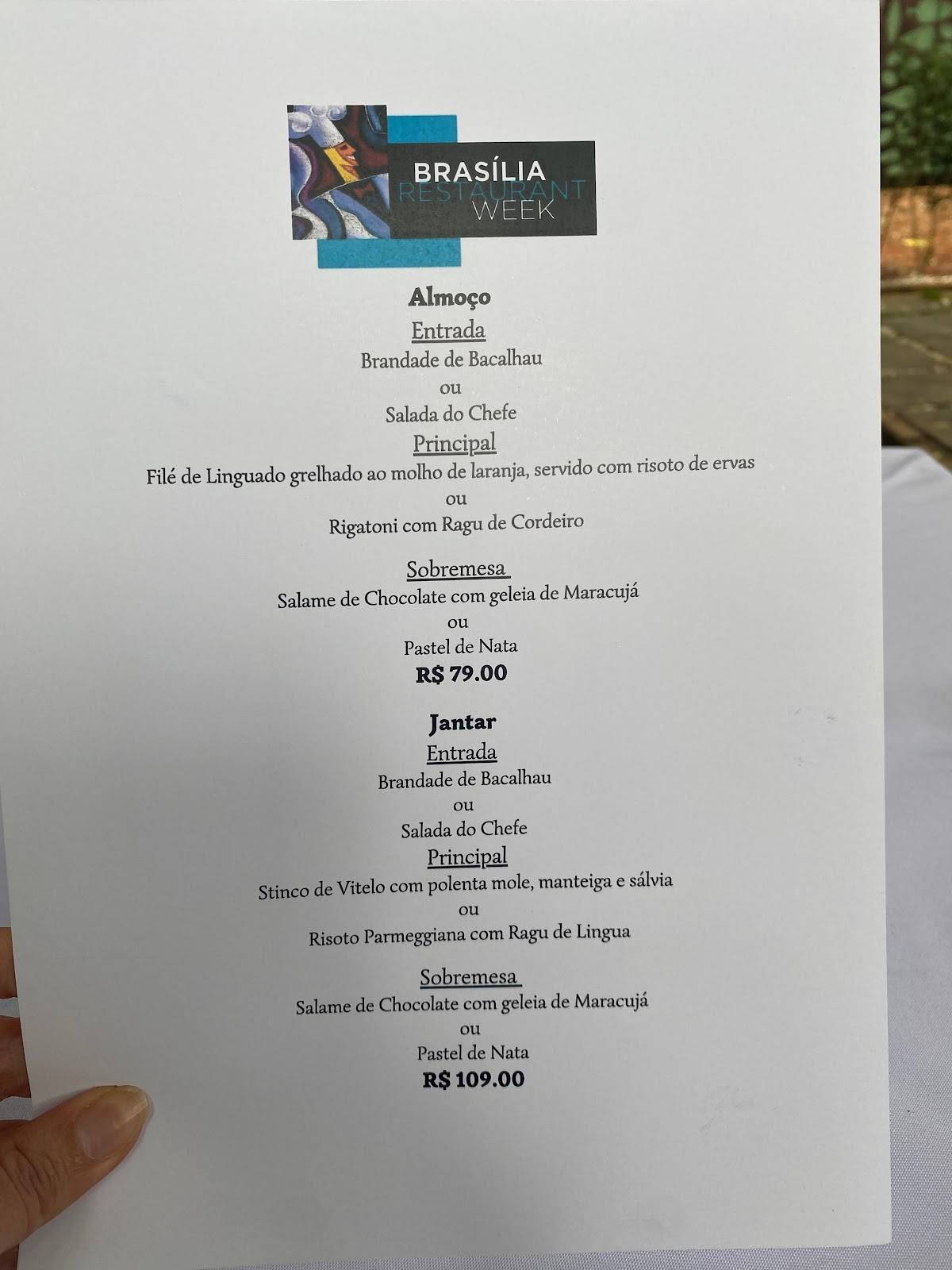 Menu em Tejo Restaurante, Brasília