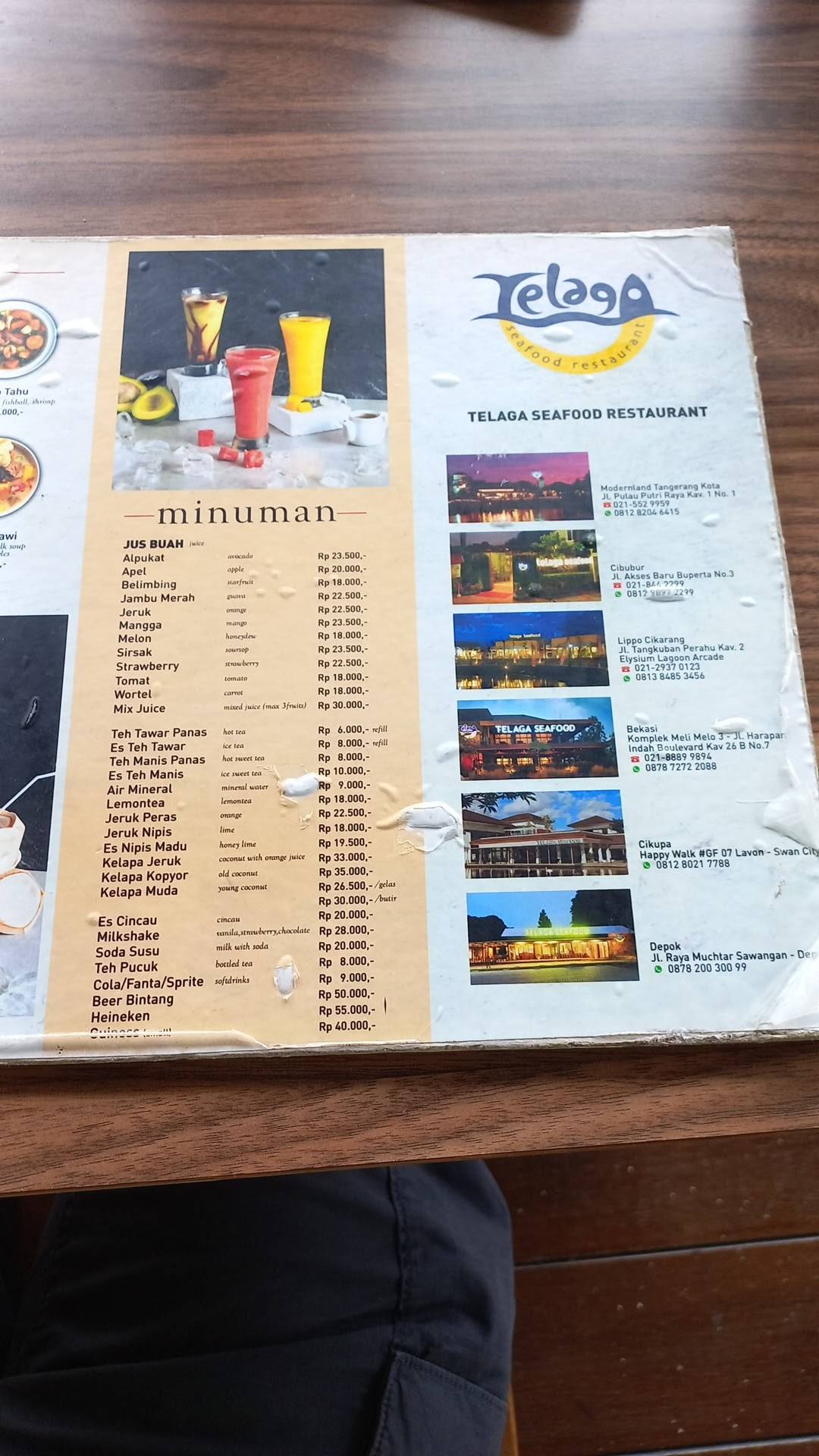 Menu at Telaga Seafood Restaurant Lavon, Suka Harja, Happy Walk