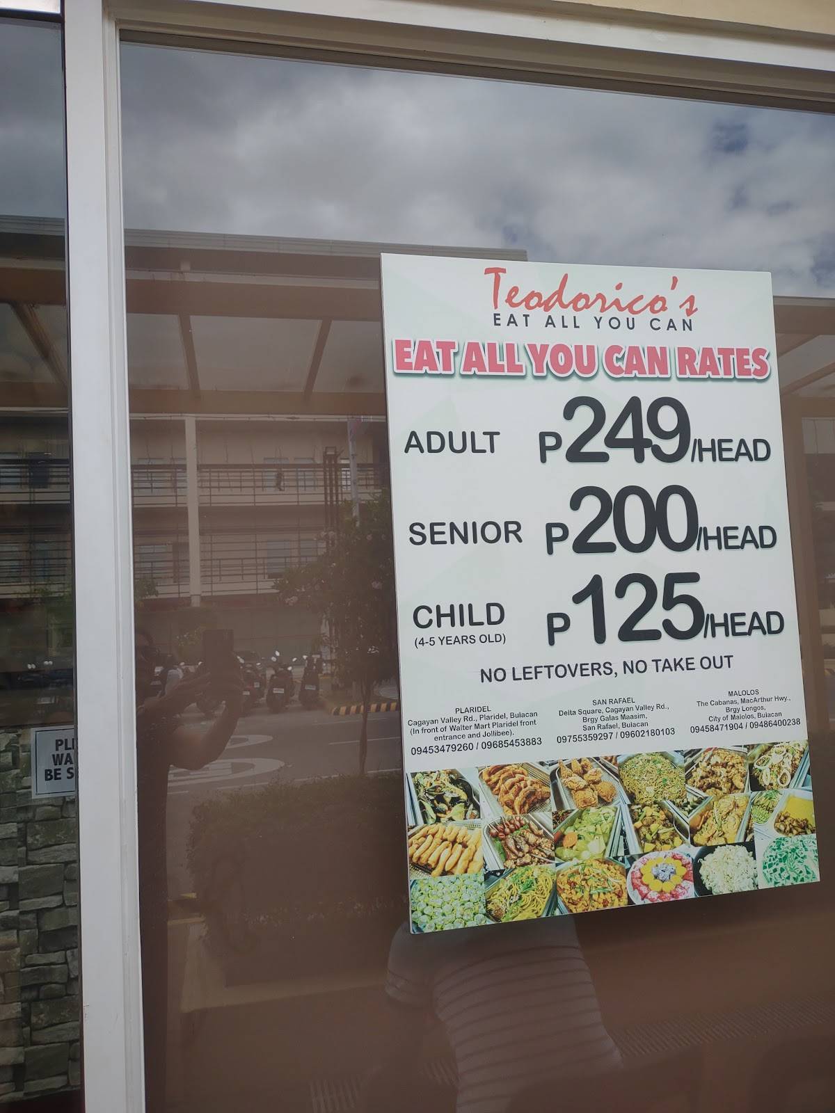 Menu at Teodorico's Eat All You Can Restaurant, Malolos