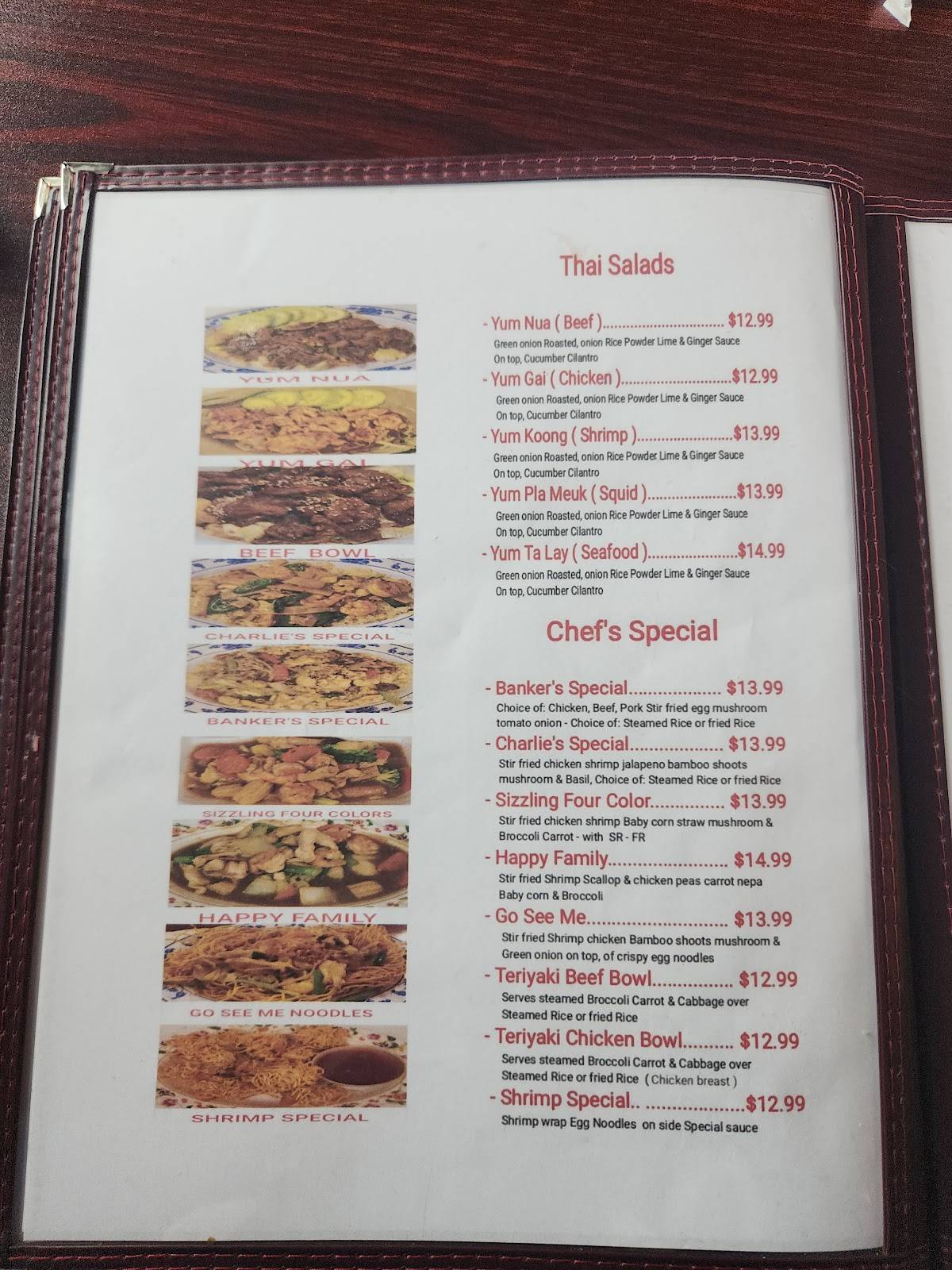 Menu at Thai City restaurant, Portales, -1697 W 2nd St