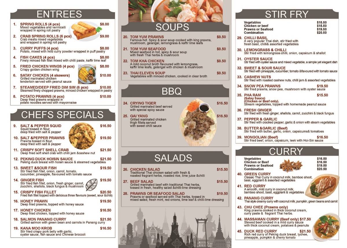 Menu at Thai Eleven 11 (Arndell Park) restaurant, Arndell Park