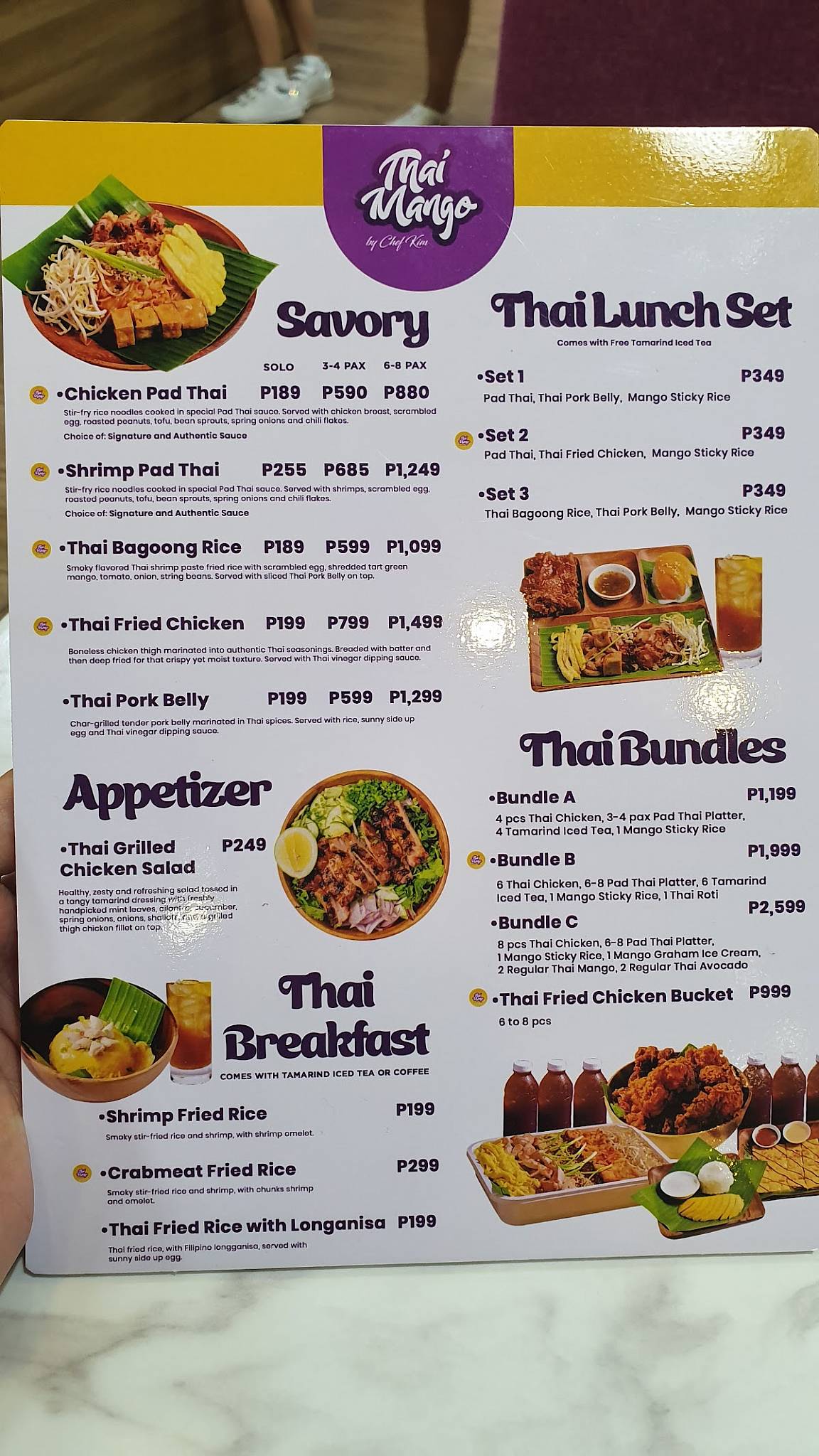 Carta del restaurante Thai Mango by Chef Kim - Timog, Ciudad Quezon