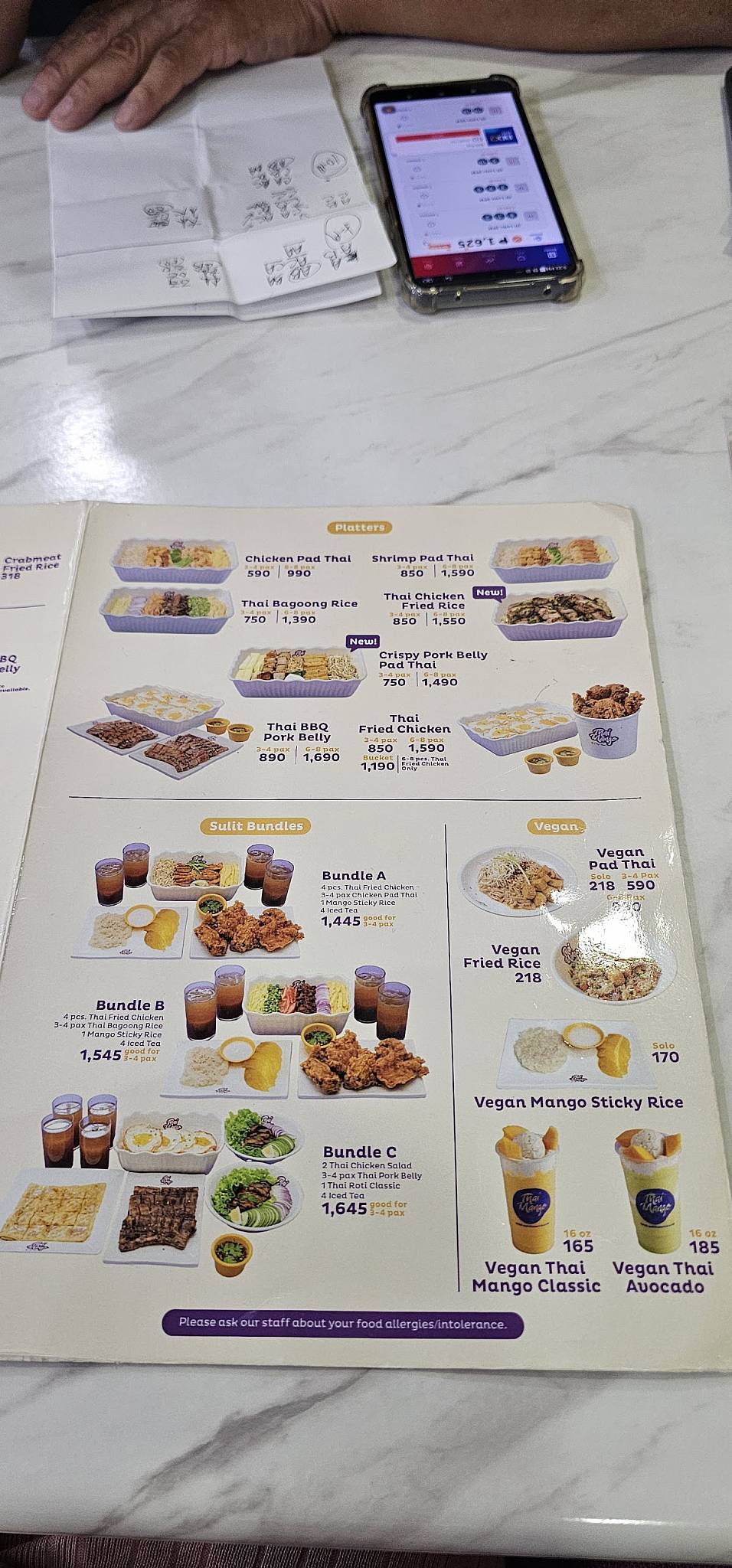 Menu at Thai Mango by Chef Kim - Timog restaurant, Quezon City
