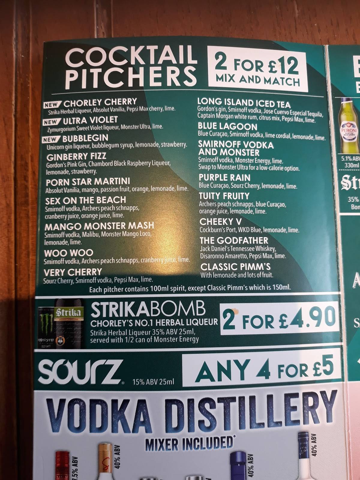Menu at The Angel Hotel - JD Wetherspoon pub & bar, Whitby