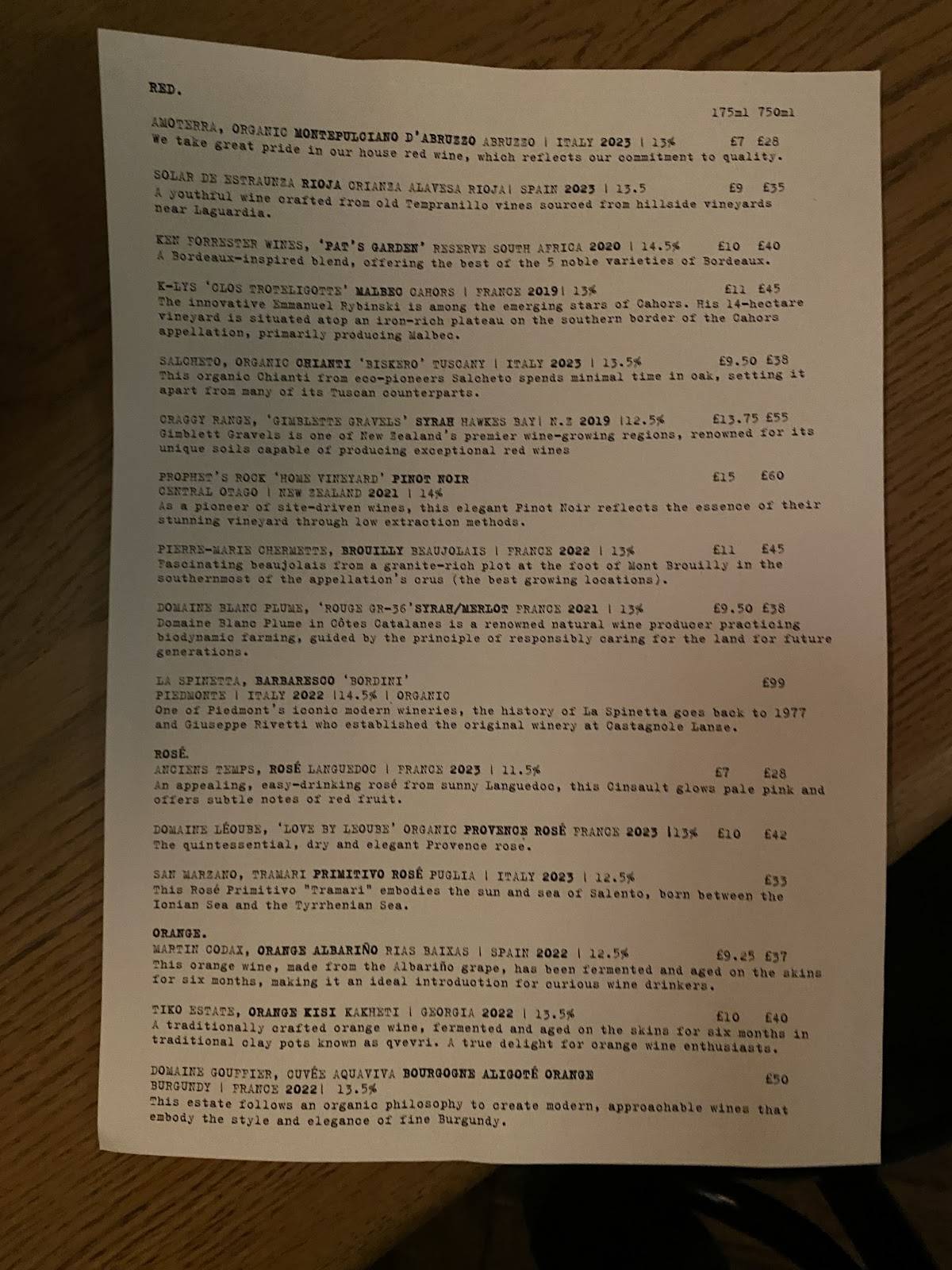 Menu at The Angel pub & bar, London, 37 Highgate High St