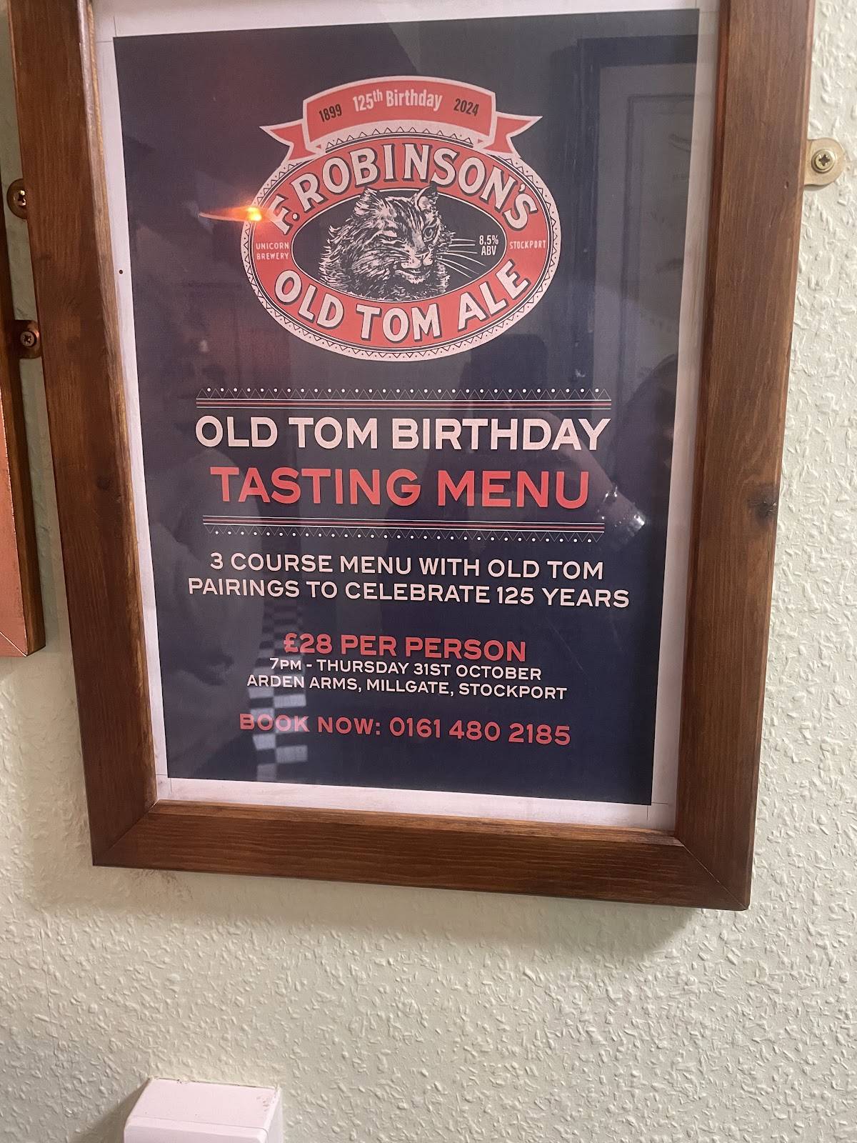 Menu at The Arden Arms pub & bar, Stockport, 23 Millgate