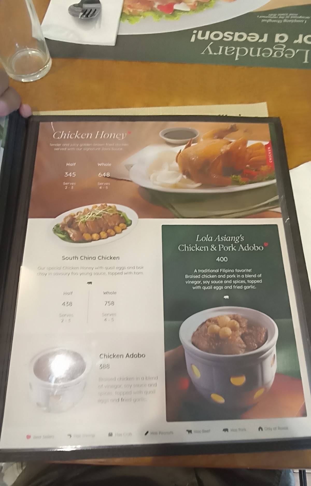 Menu at The Aristocrat Restaurant - Jupiter, Makati, 146 Jupiter
