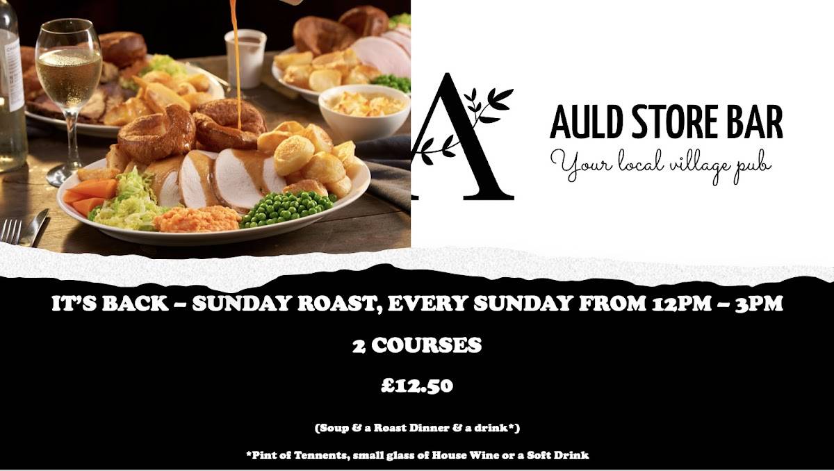 Menu at The Auld Store pub & bar, Carluke