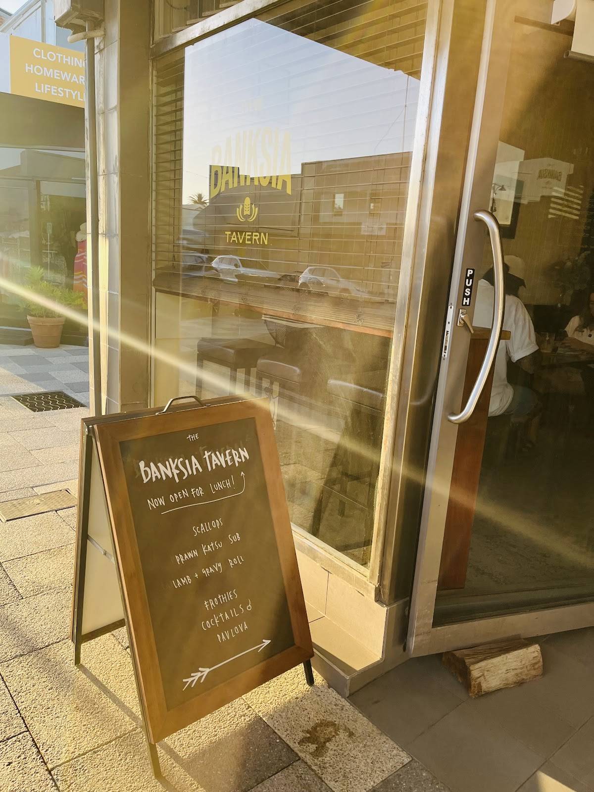 Menu at The Banksia Tavern restaurant, Busselton