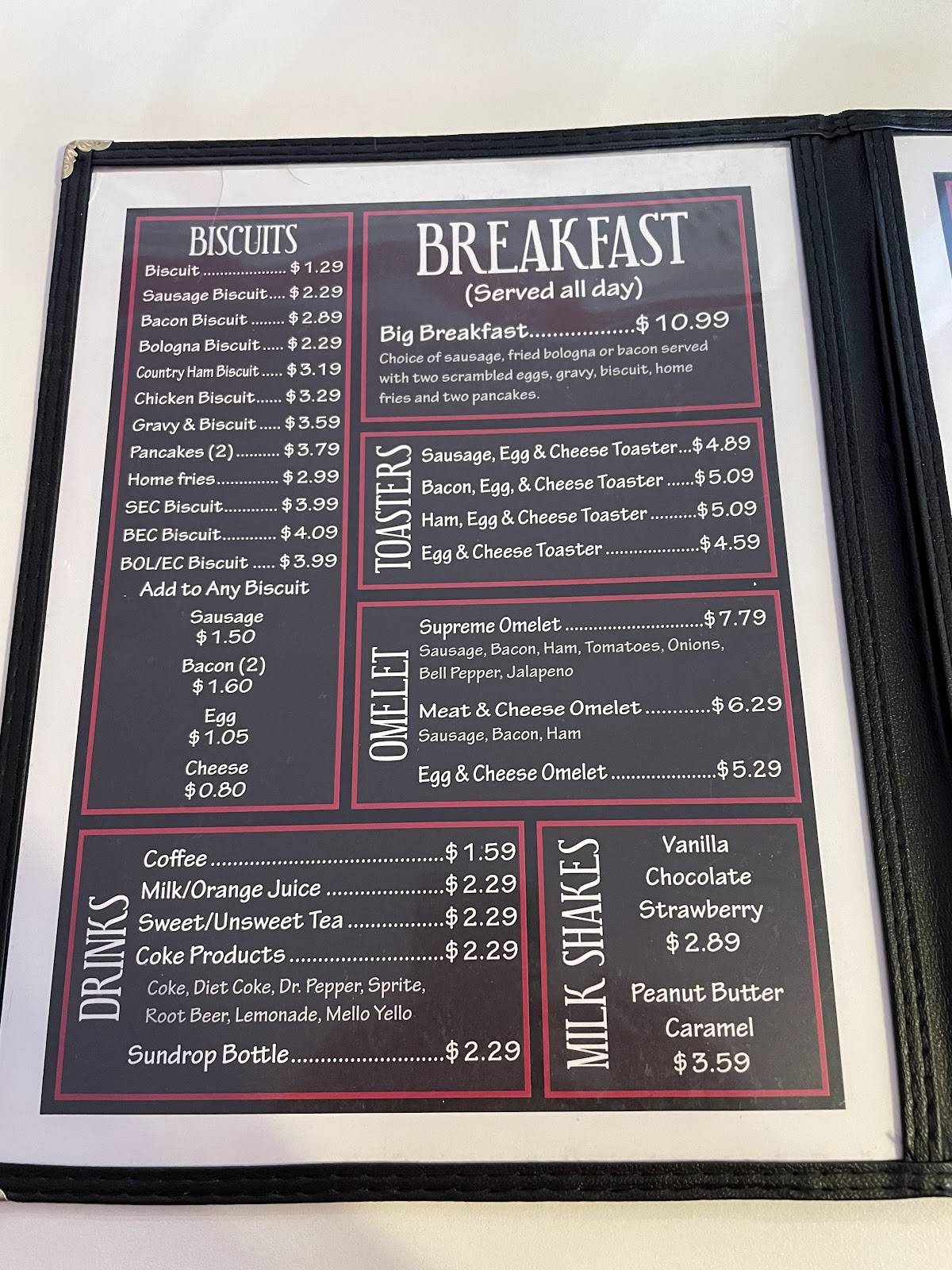 Menu at The Barn, Mount Pleasant