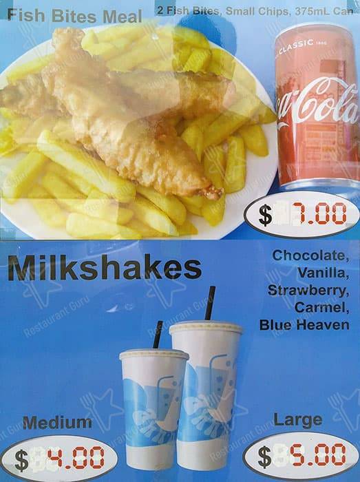 Menu at The Big Catch fast food, Cranbourne West