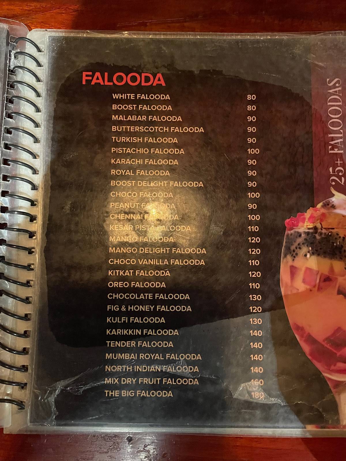 Menu at The Big Falooda - Perinthalmanna, Perintalmanna