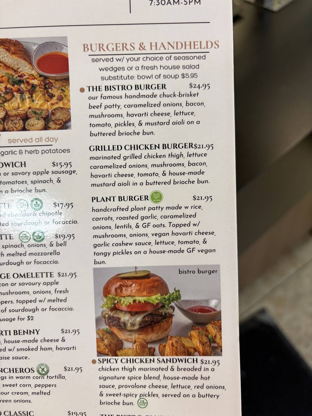 Menu at The Bistro restaurant, Langley Township, 97 Ave Unit 10
