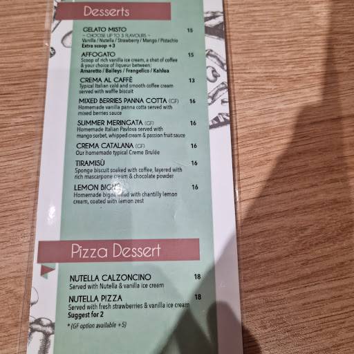 Menu at The Boardwalk Pizzeria, Caroline Springs