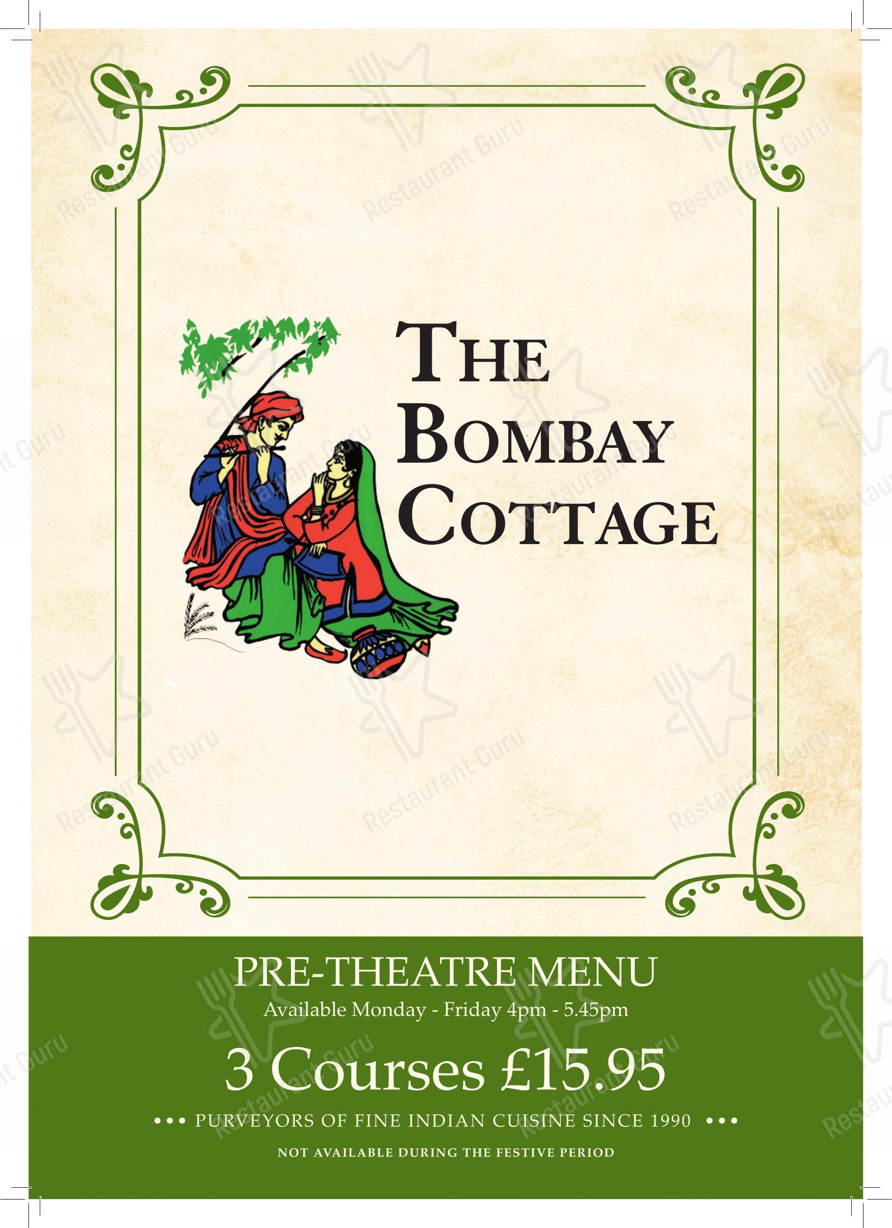 Menu at The Bombay Cottage restaurant, Hamilton, 4 Lower Auchingramont Rd