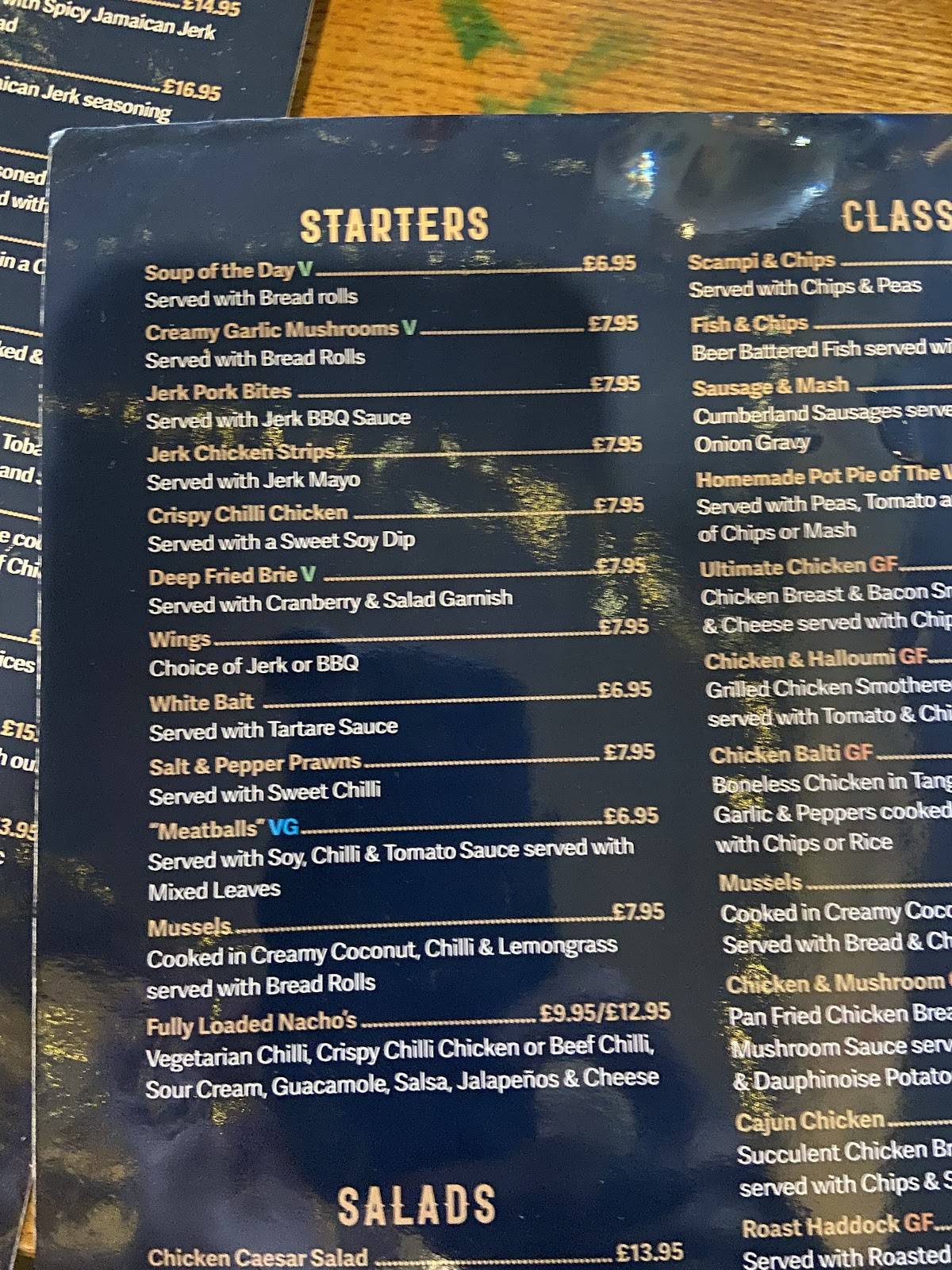 Menu at The Buck Inn pub & bar, Penllergaer