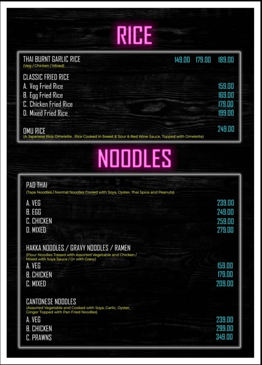 Menu at The Burning Coal - Cafe, Kolkata