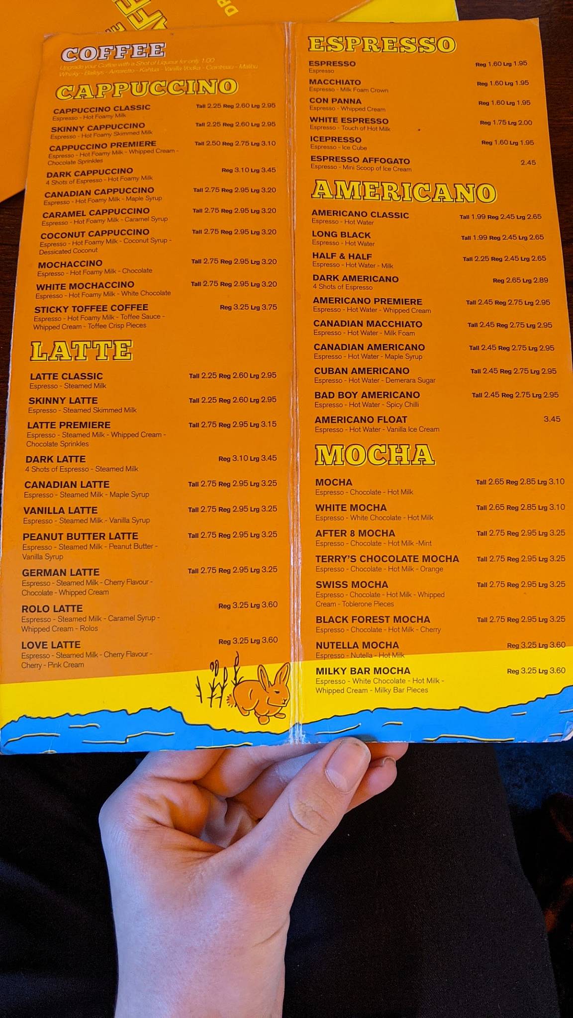 Menu at The Caffeine Club, Plymouth