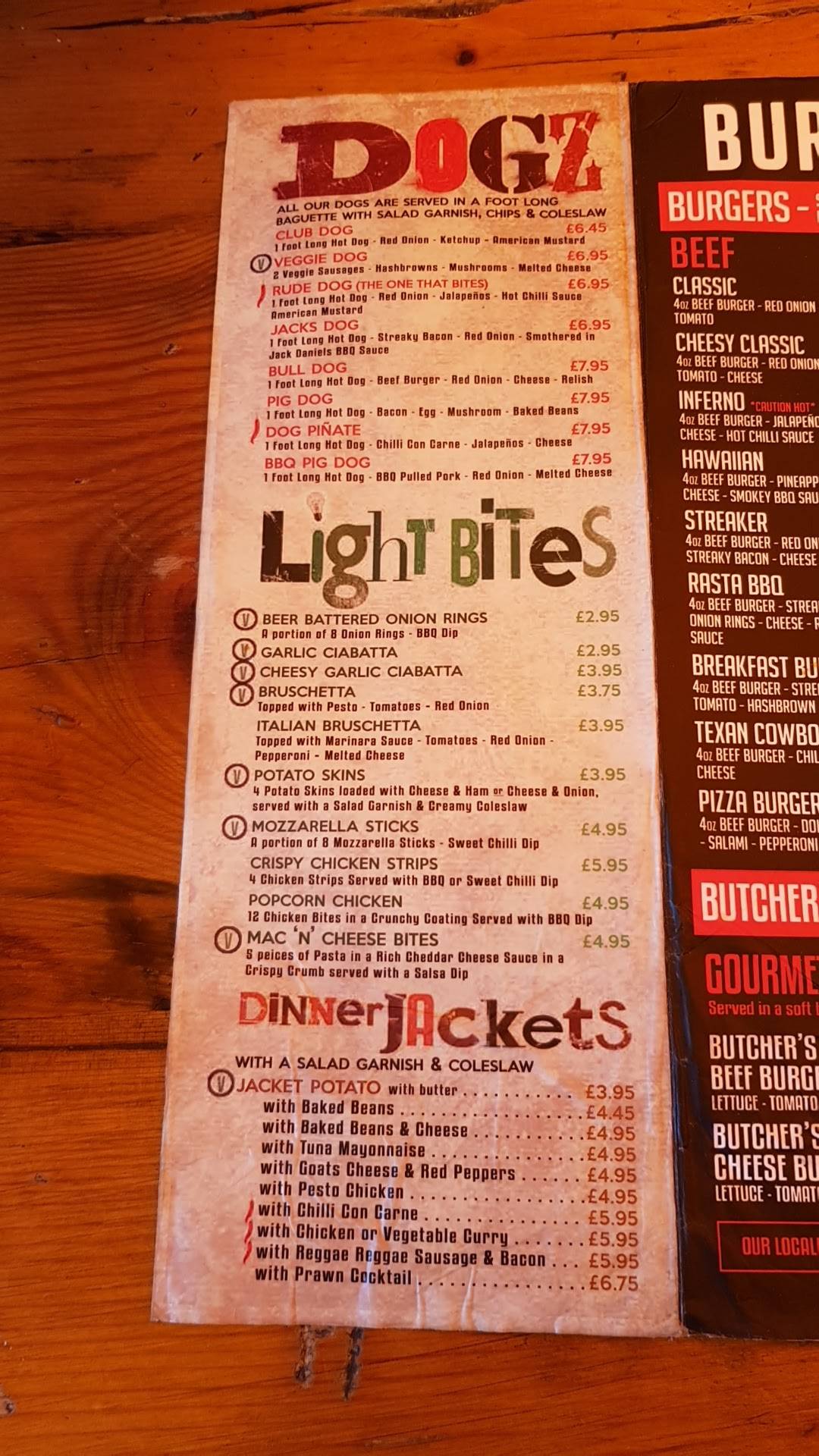 Menu at The Caffeine Club, Plymouth