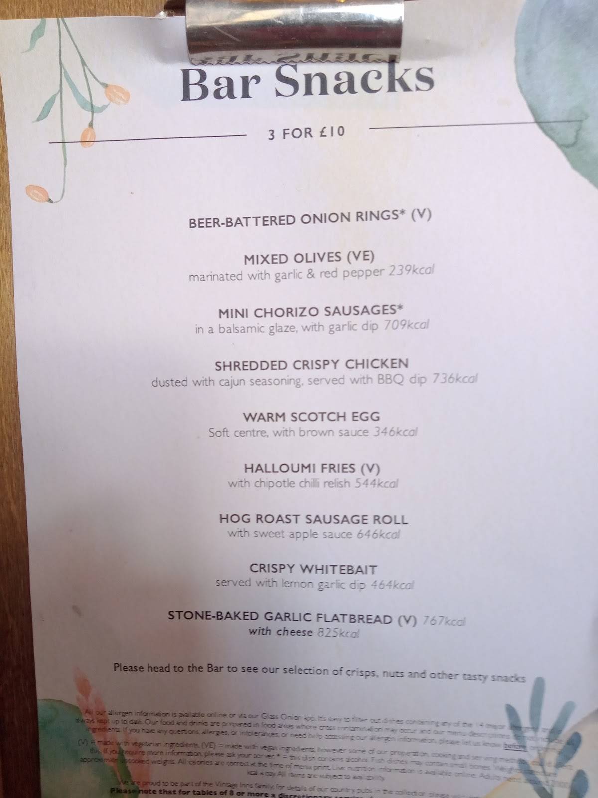 Menu at The Castell Mynach pub & bar, Pontyclun
