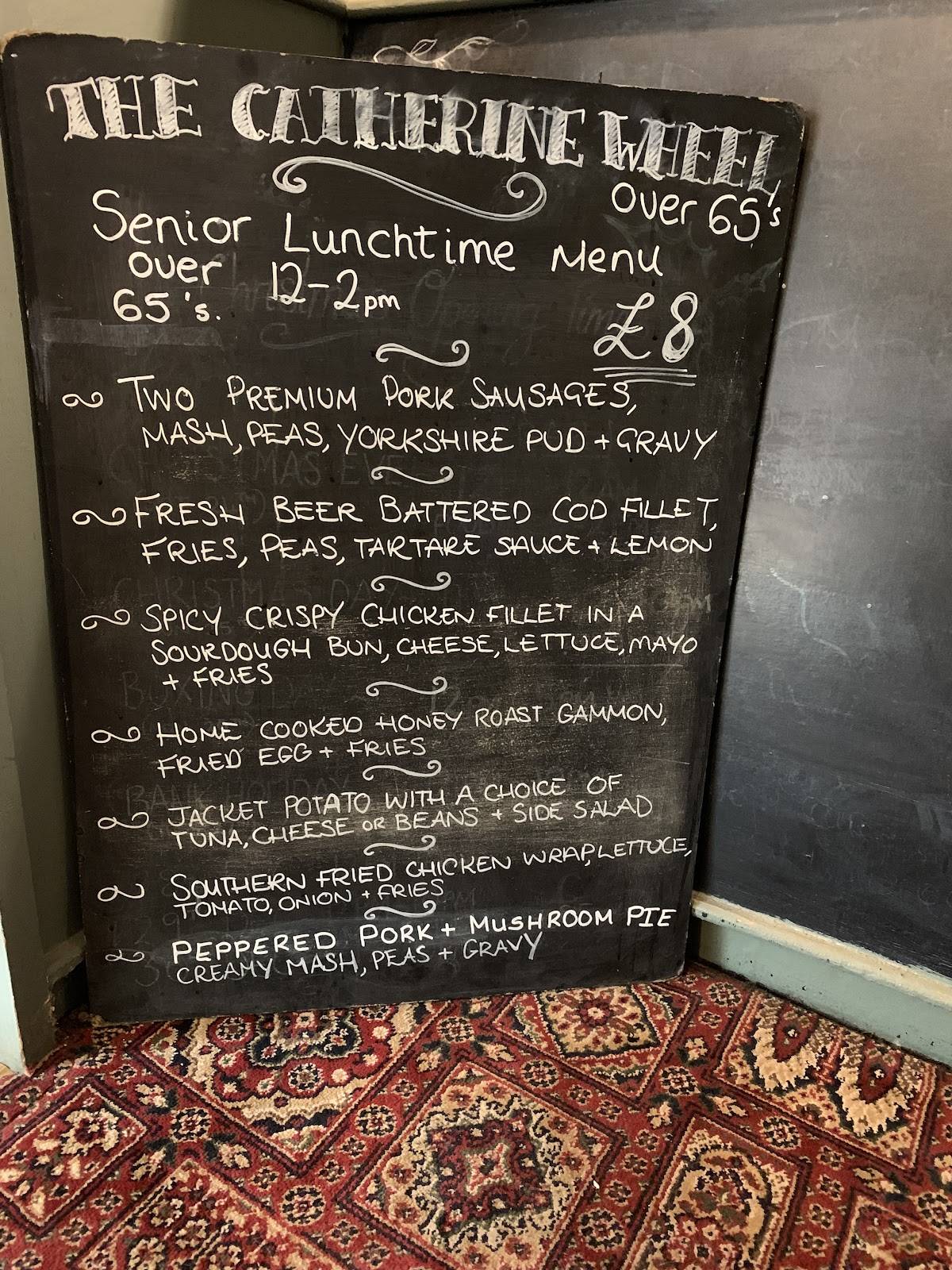 Menu at The Catherine Wheel pub & bar, Hemyock