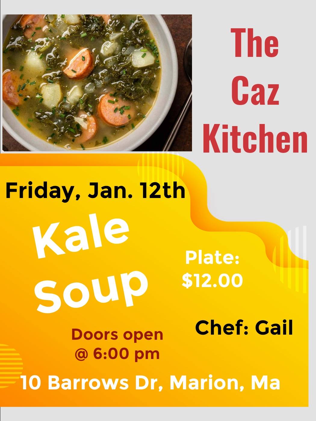 Menu at The Caz pub & bar, Marion