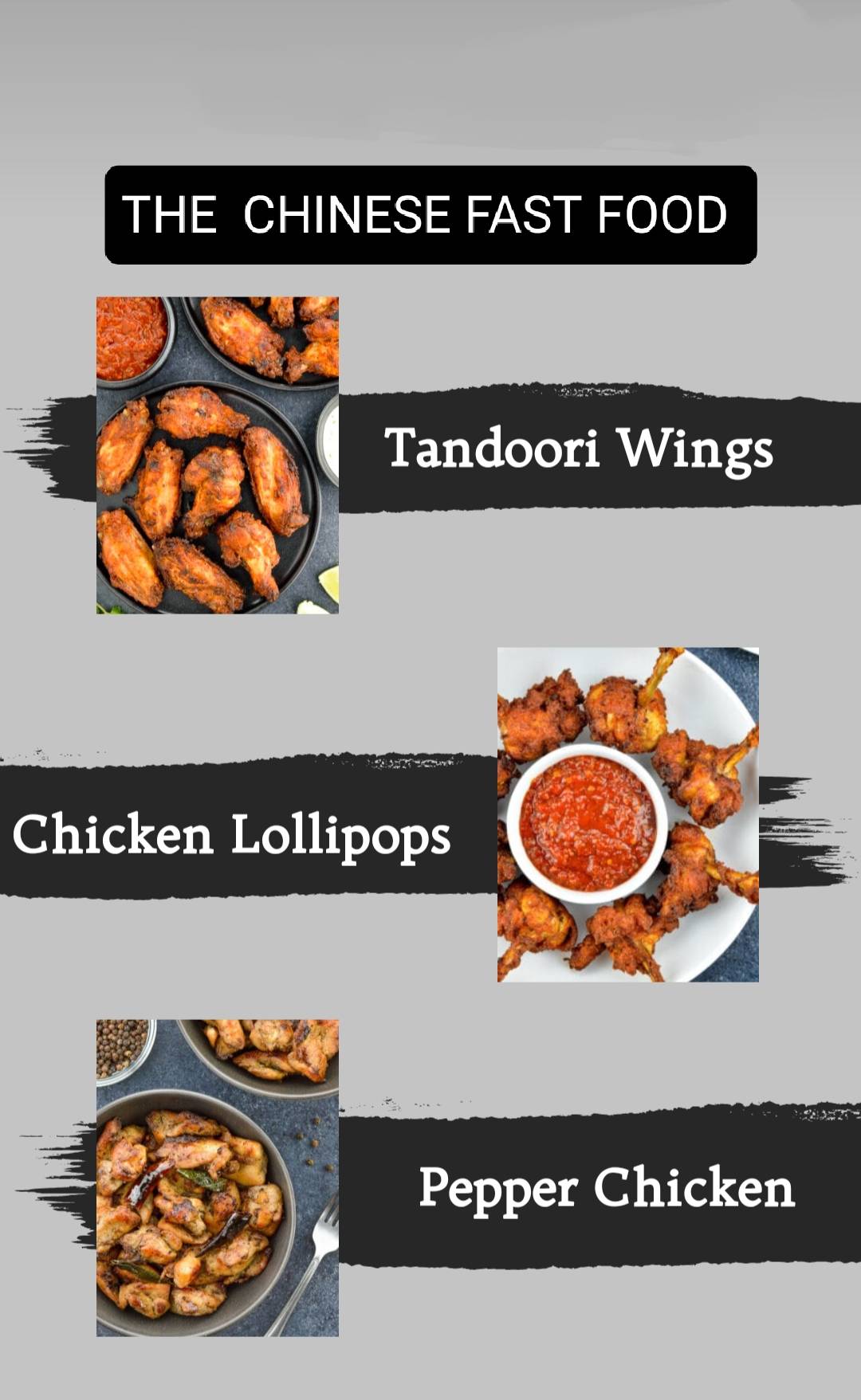 Menu at The Chinese Fast Food Cart, India