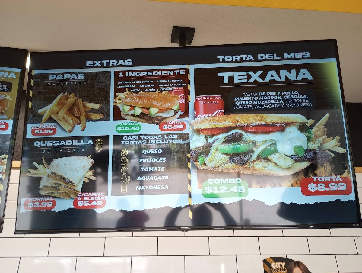 Menu at The City Tortas Alton Gloor restaurant, Brownsville