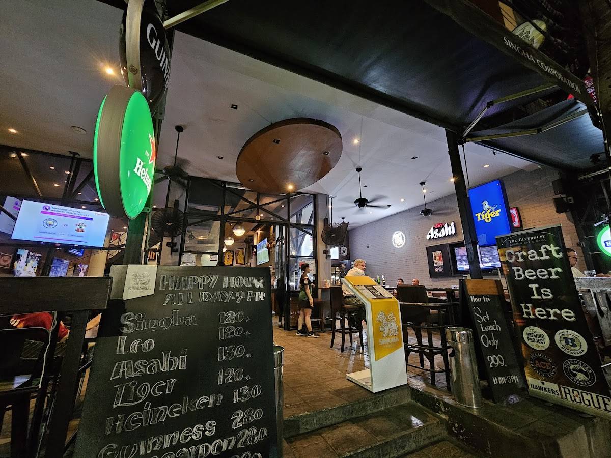 Menu at The Clubhouse, Bangkok, 21/1-3 Soi Sukhumvit 23
