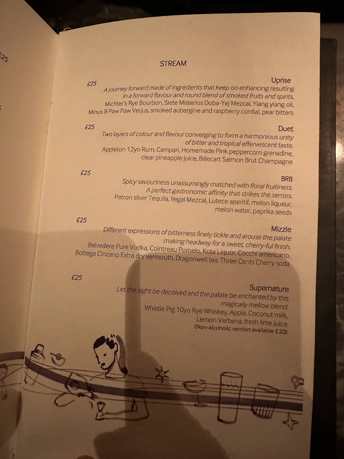 Menu at The Connaught Bar, London, The Connaught