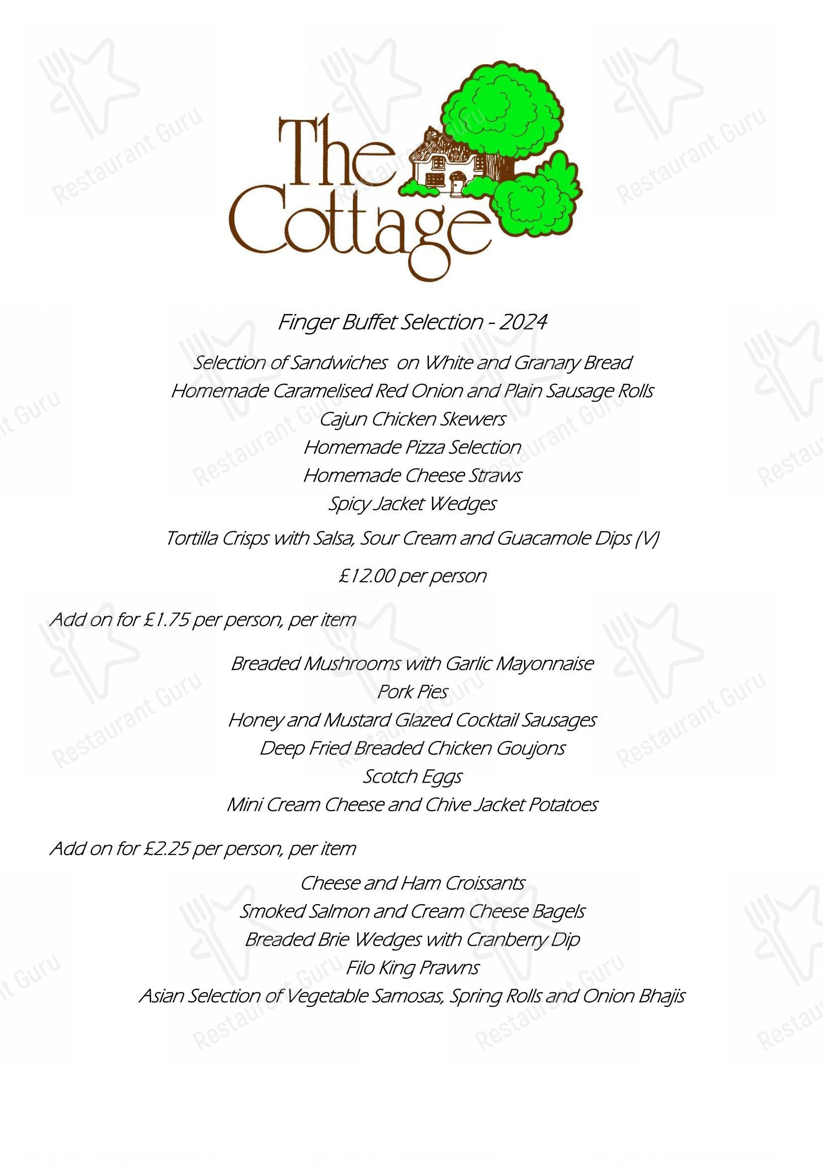 Menu at The Cottage pub & bar, Norwich, 148 Thunder Ln