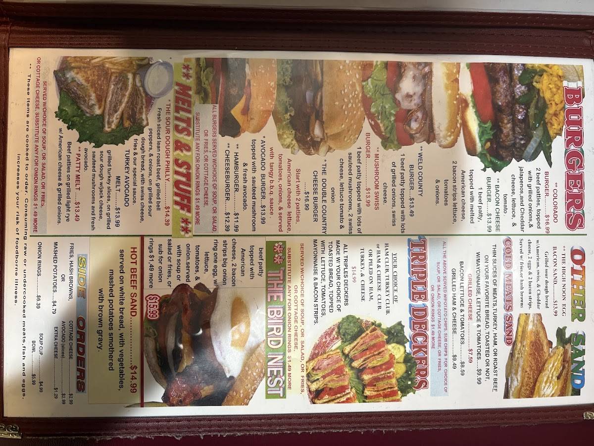 Menu at The Country Inn Restaurant, Greeley