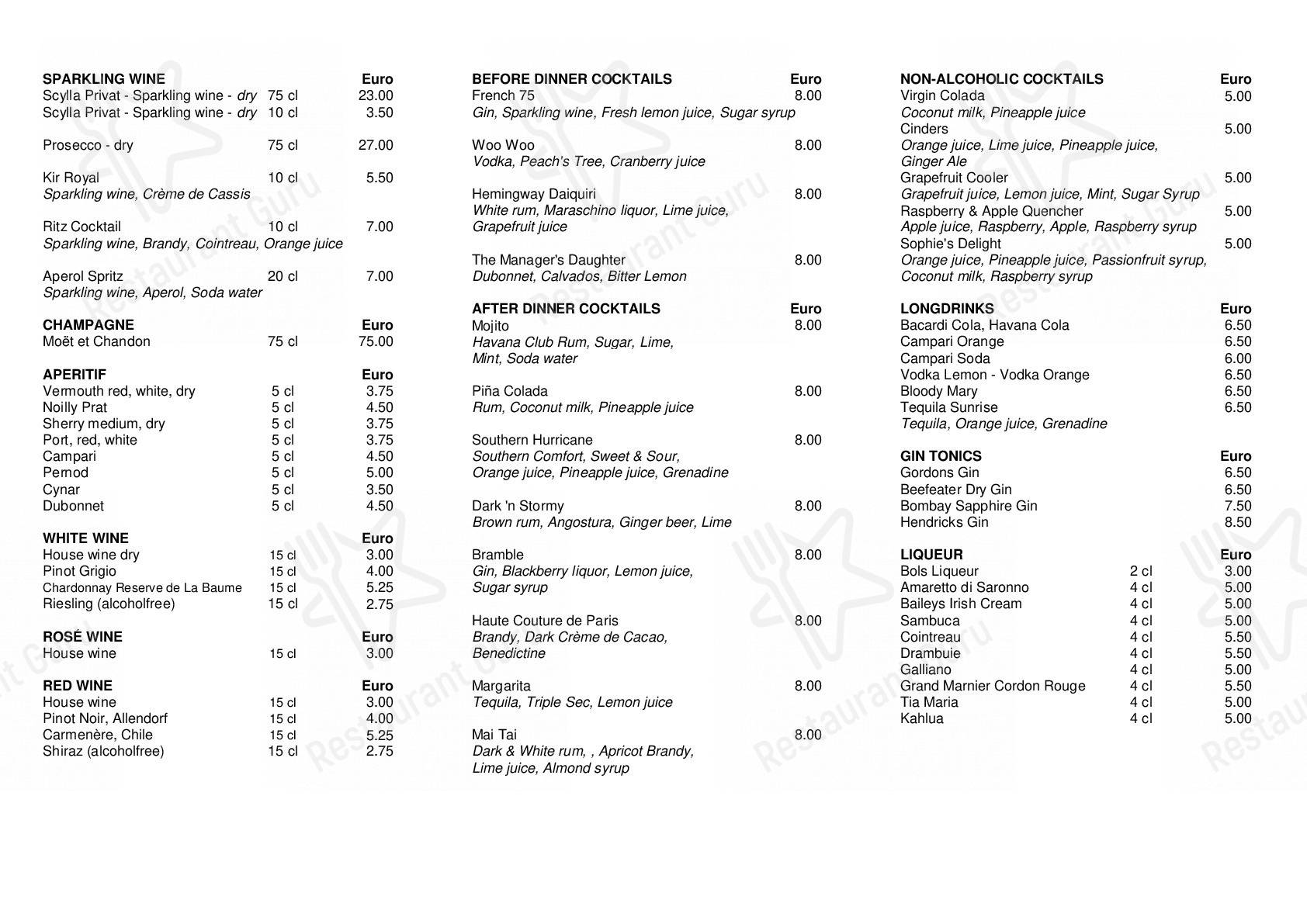Menu at The Courtyard Chinese Restaurant, Penrith