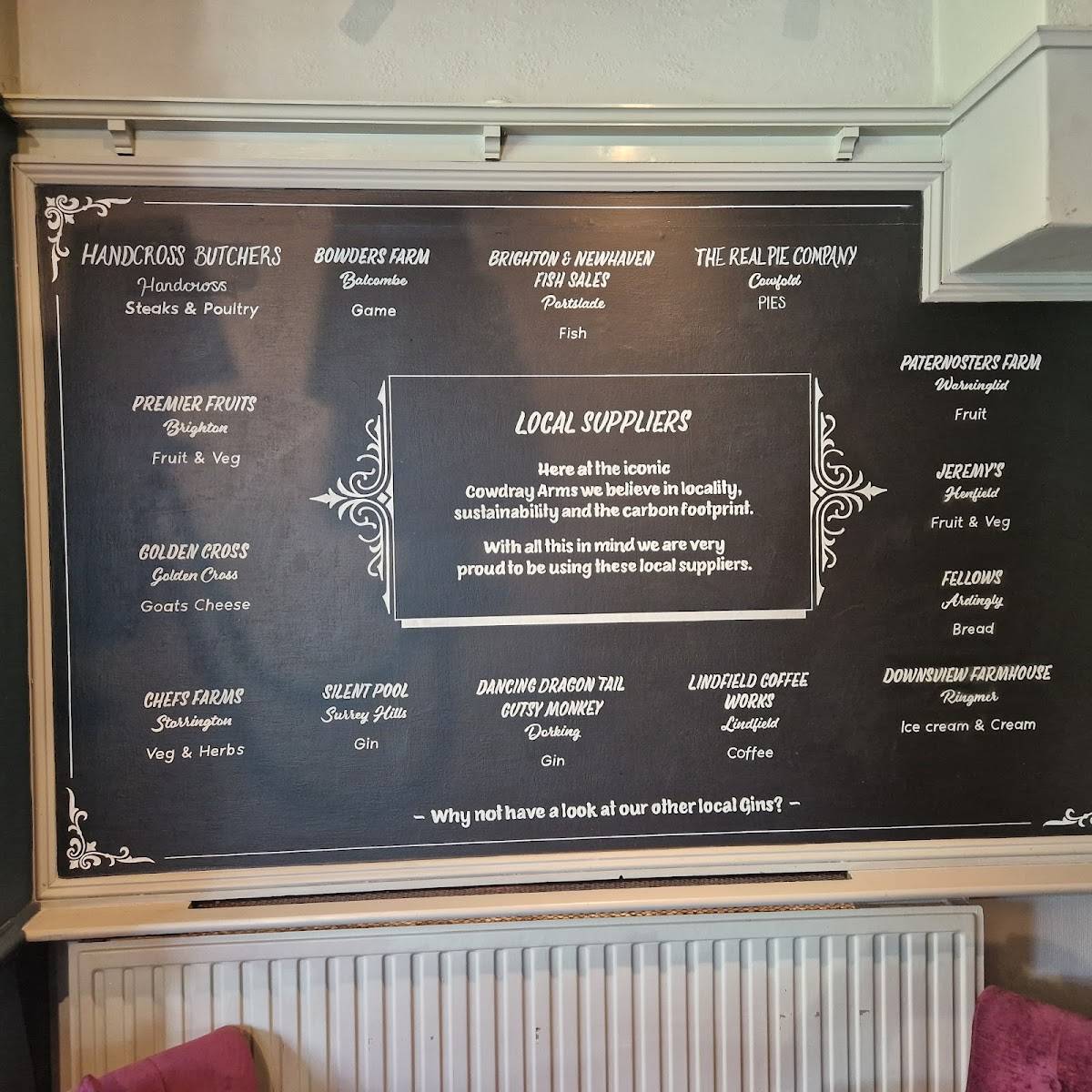 Menu at The Cowdray Arms pub & bar, Balcombe, London Rd