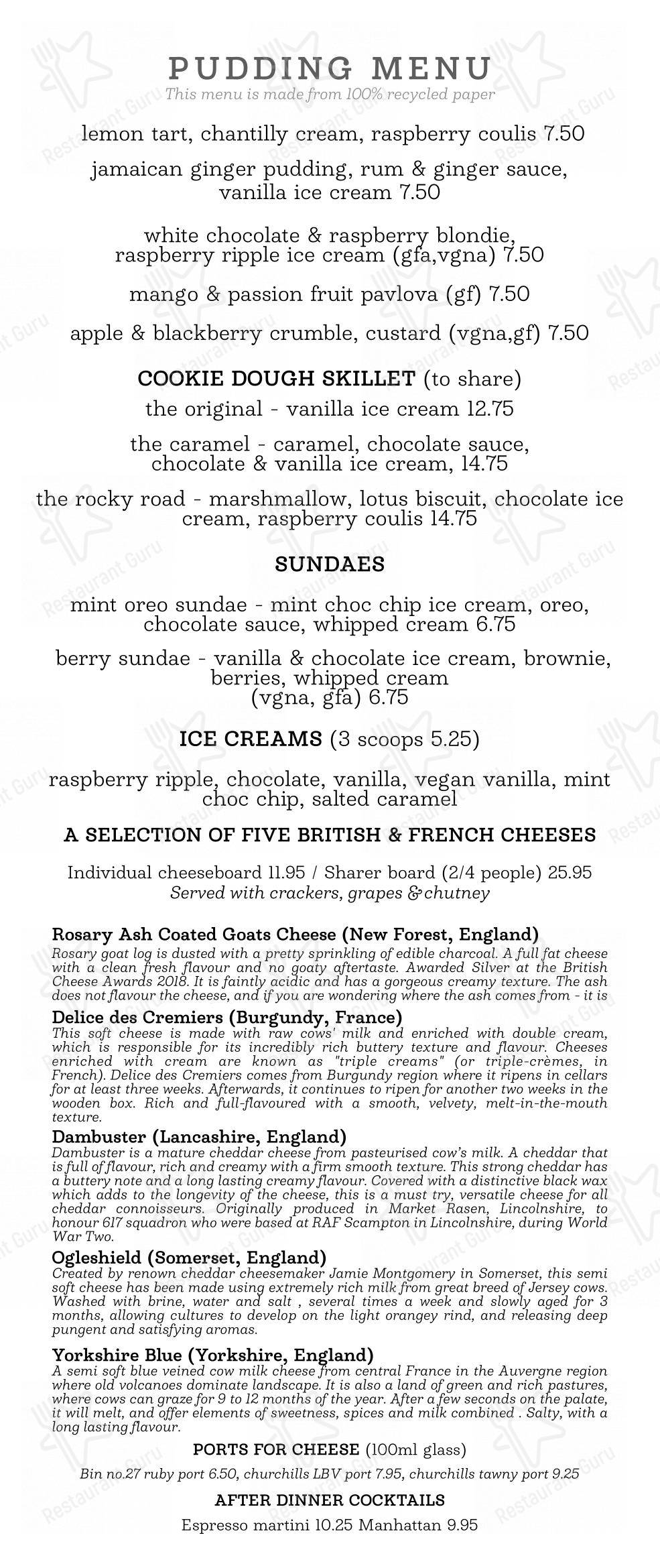 Menu at The Crown pub & bar, Henlow, 2 High St
