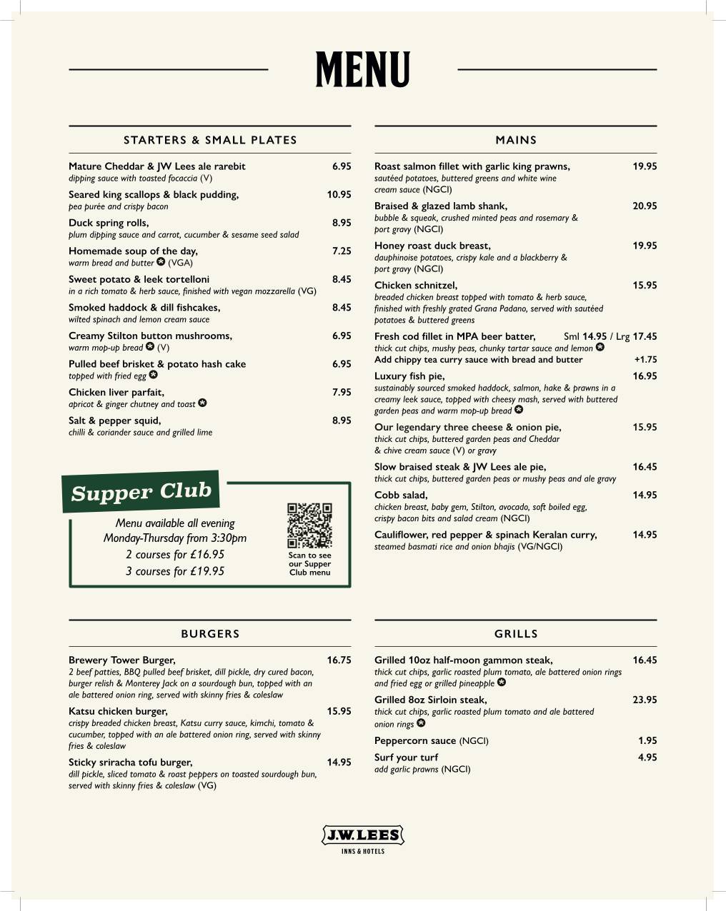 Menu at The Duckworth Arms pub & bar, Bury
