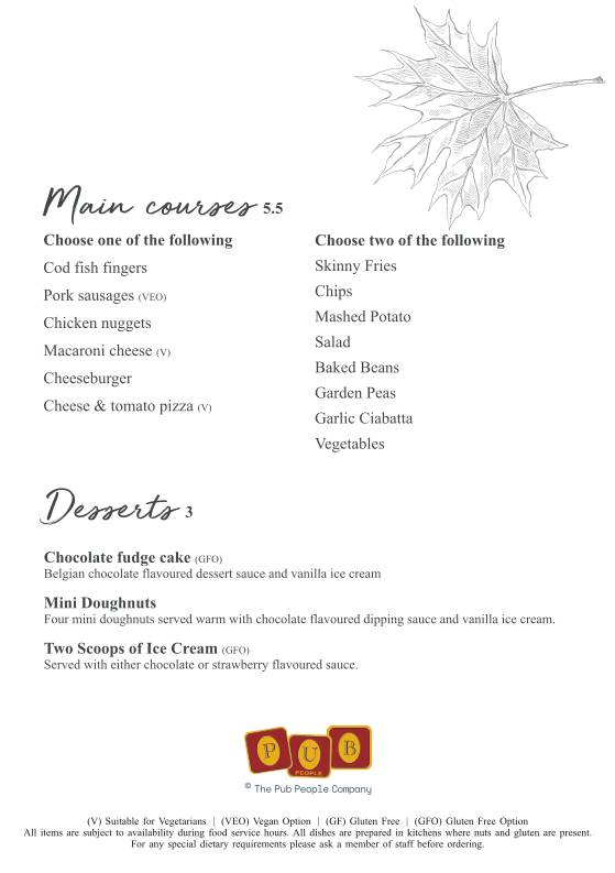 Menu at The Dukeries Lodge Hotel pub & bar, Edwinstowe, High St