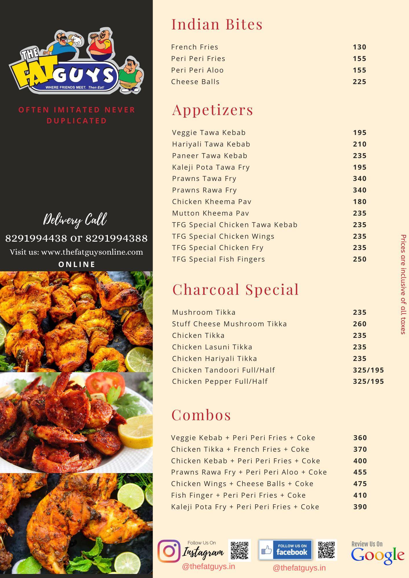 Menu at The Fat Guys, Thane, Shreeji Heights