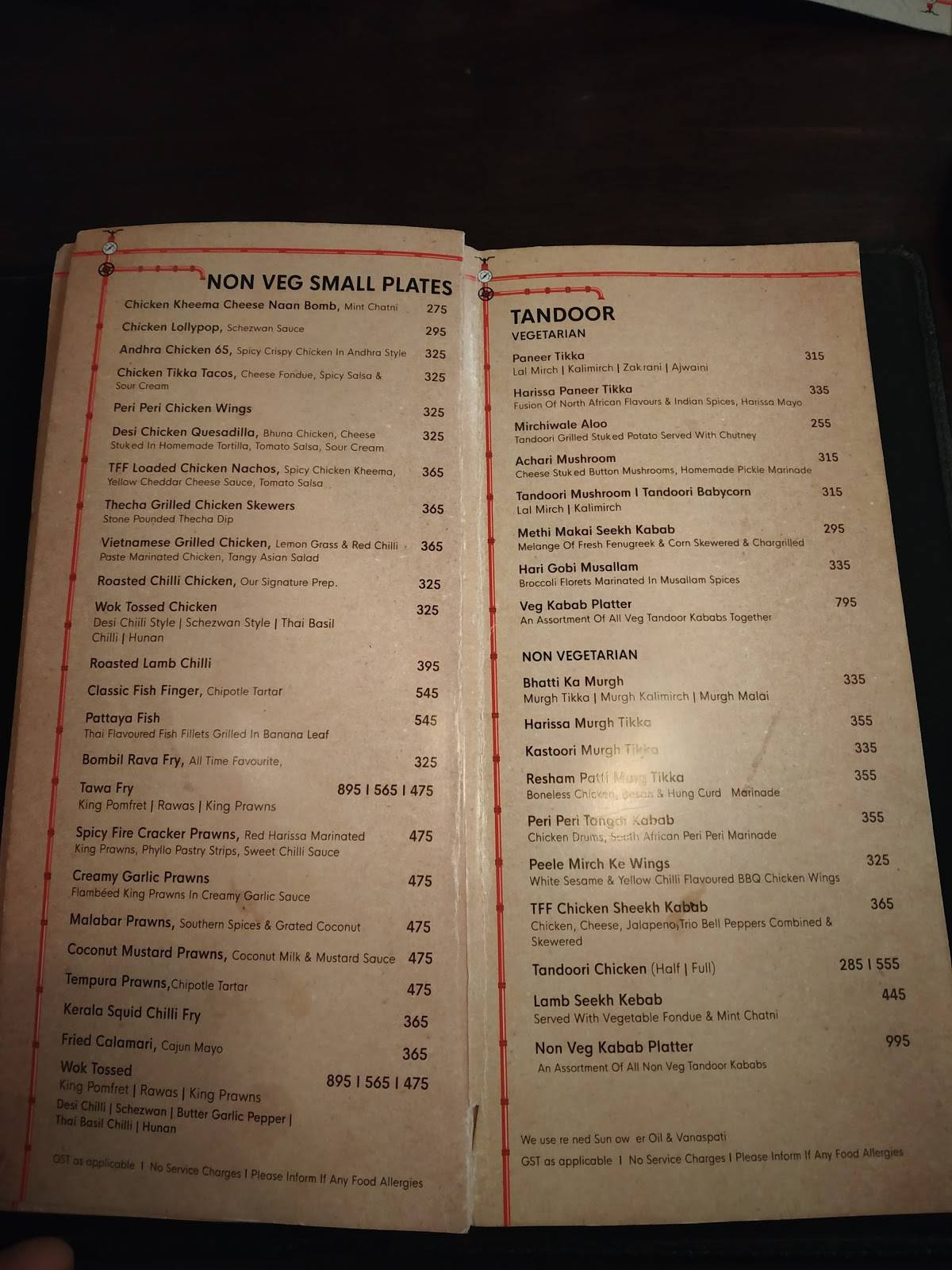 Menu at The Food Foundry, Navi Mumbai