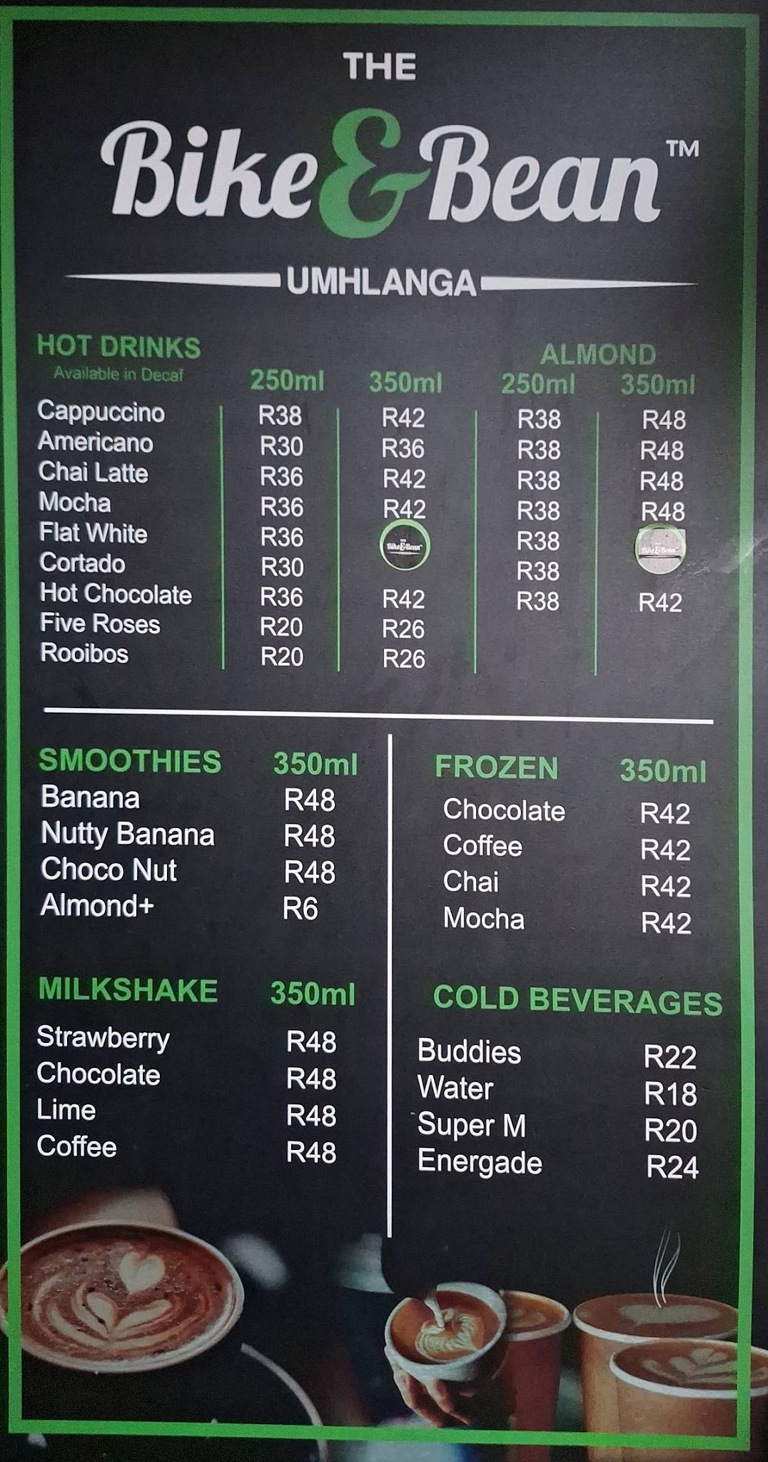 Menu at The Forest Café uMhlanga restaurant, Umhlanga
