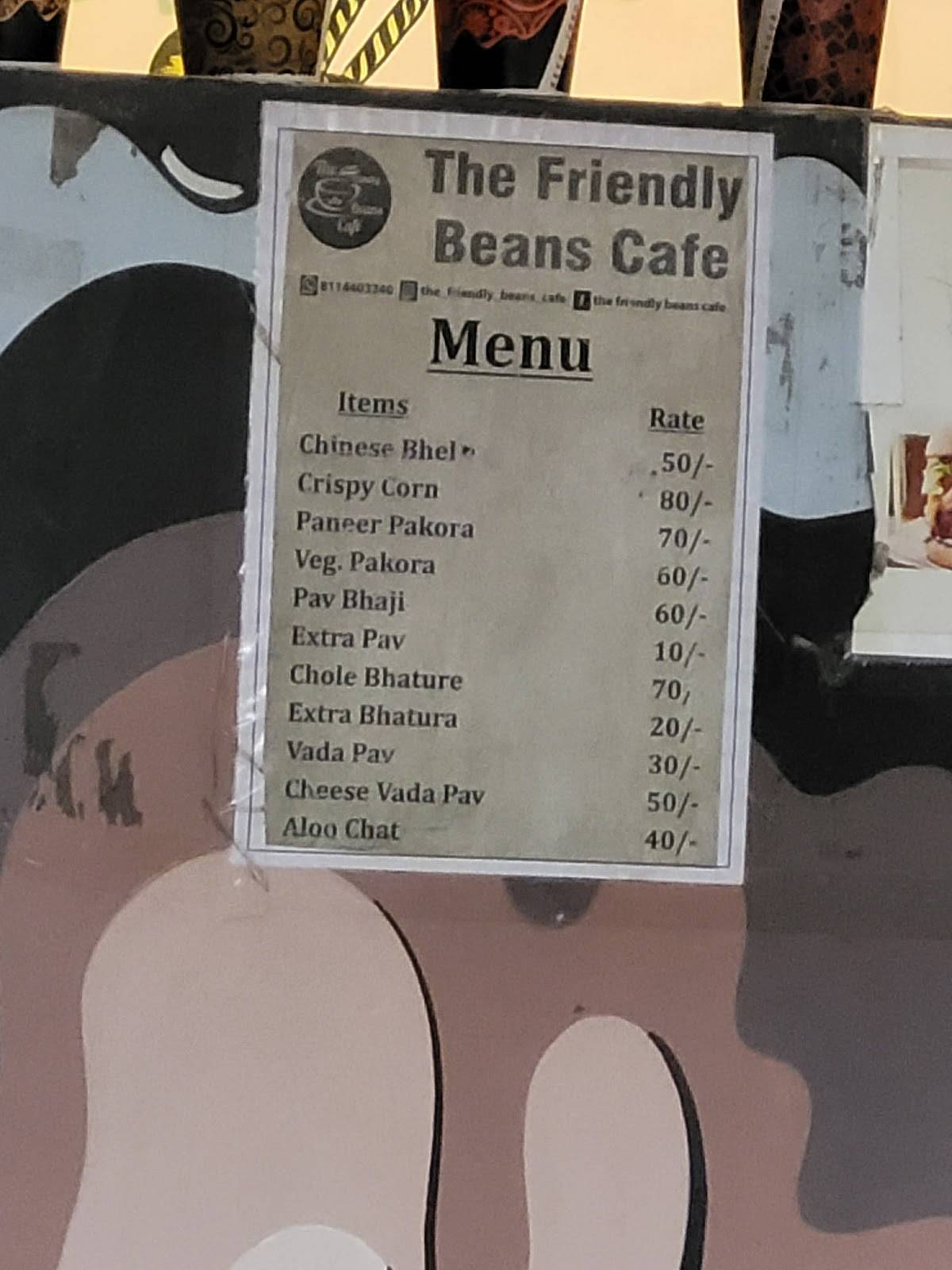 Menu at The Friendly Beans Cafe & Juice Center, Jaipur