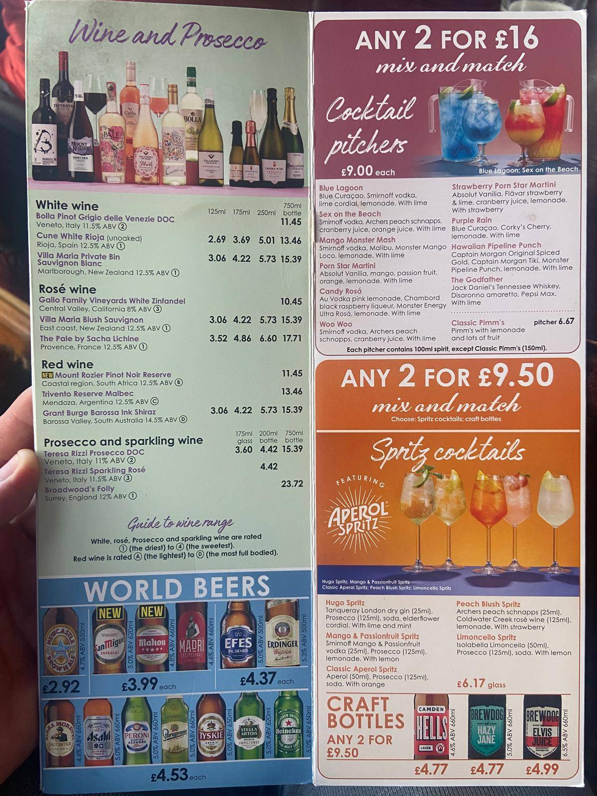 Menu at The Gary Cooper - JD Wetherspoon pub & bar, Dunstable