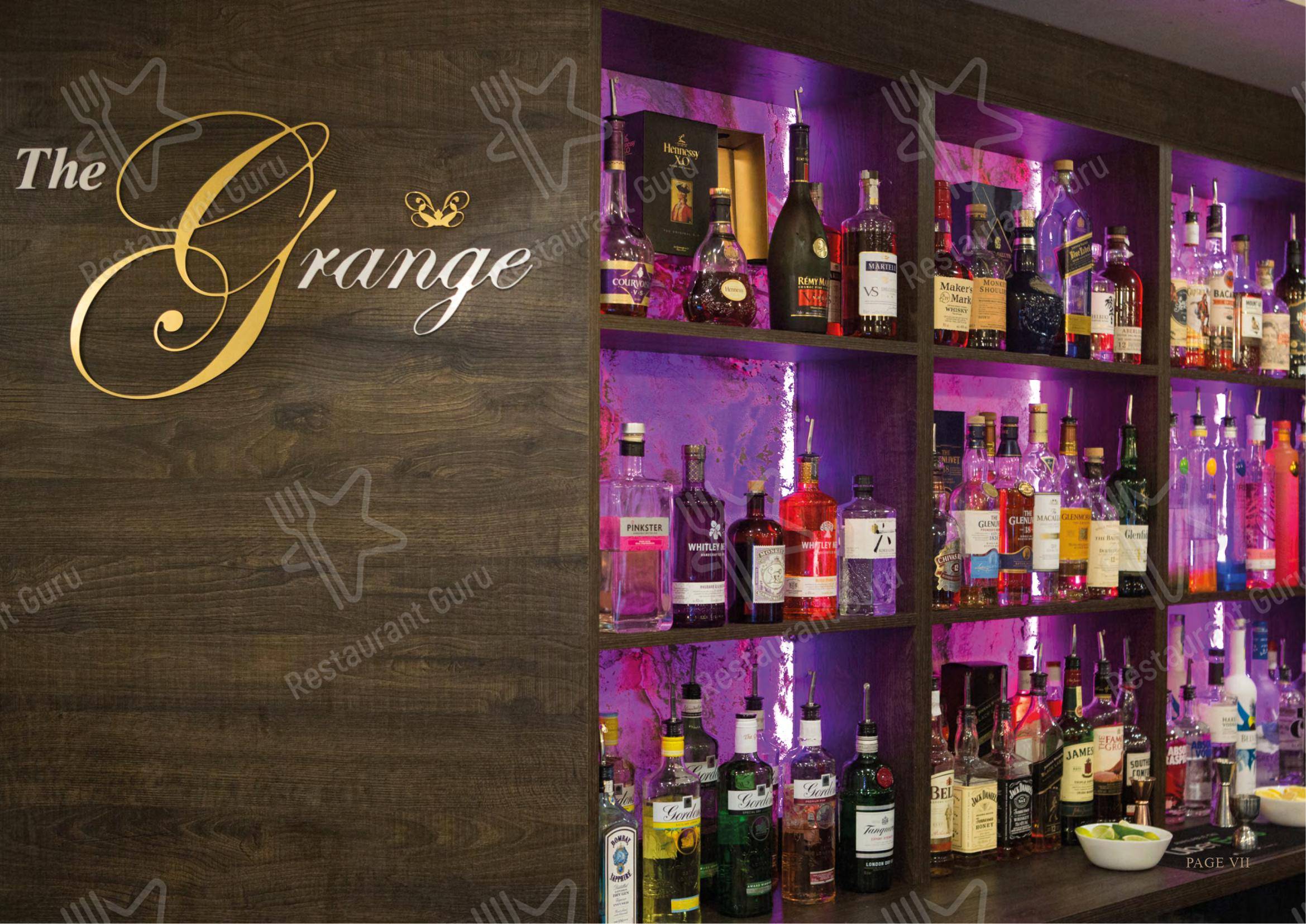 Menu at The Grange Restaurant, Wallington, Beddington Park